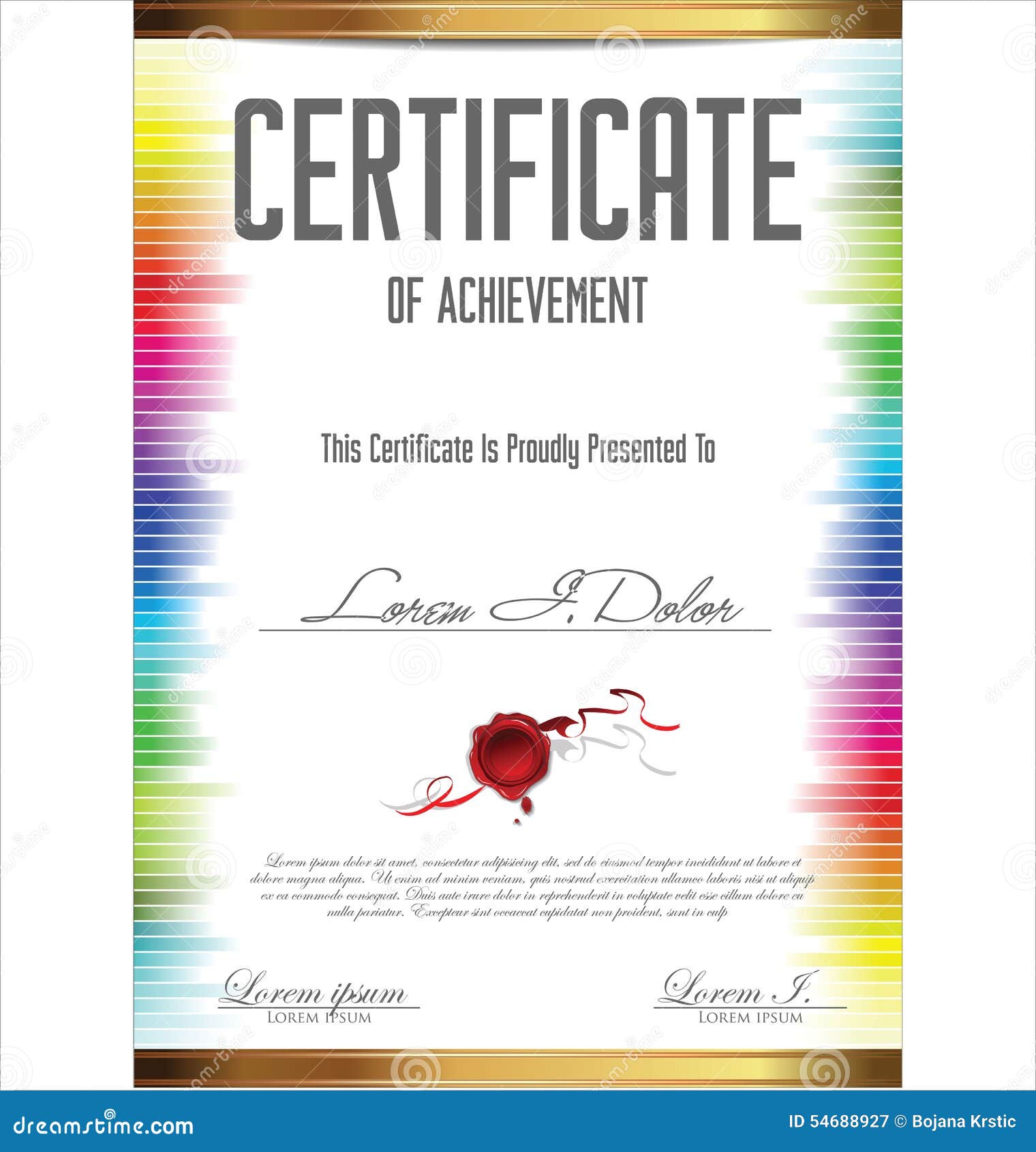 Colorful Certificate Template Stock Illustrations – 26,355 Colorful ...