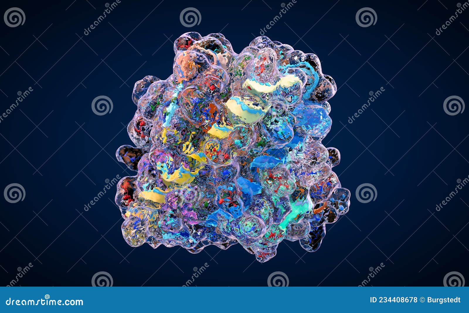 Colorful Chain of Amino Acids or Bio Molecules Called Proteins Stock ...