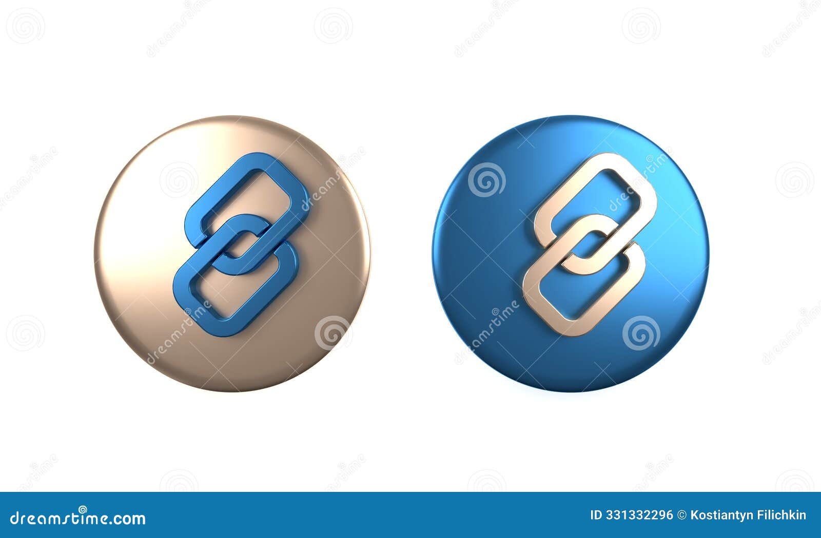 Colorful Chain Link Icon Isolated on White Background. Link Single ...