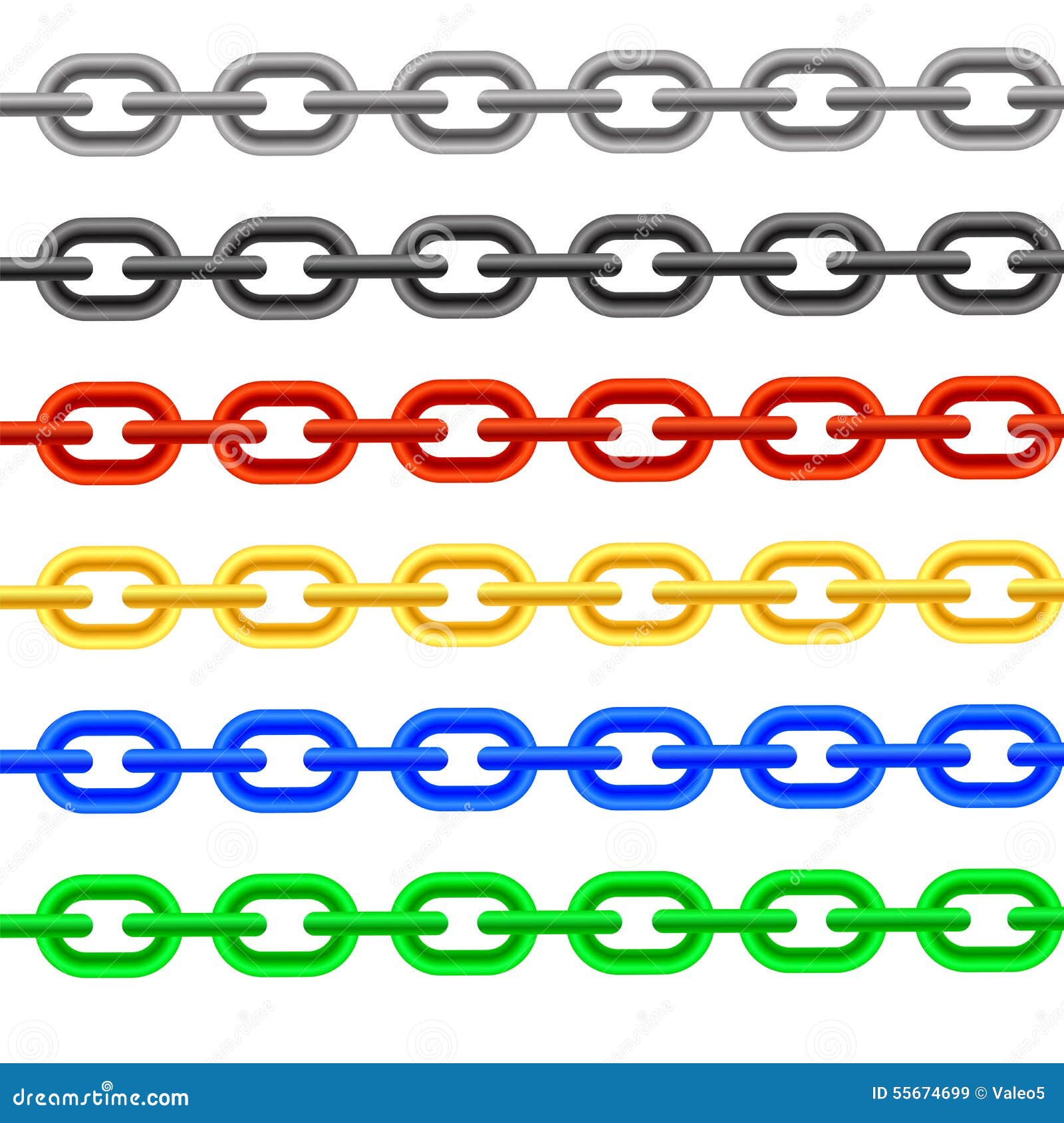 Colorful Chain stock vector. Illustration of design, linked - 55674699