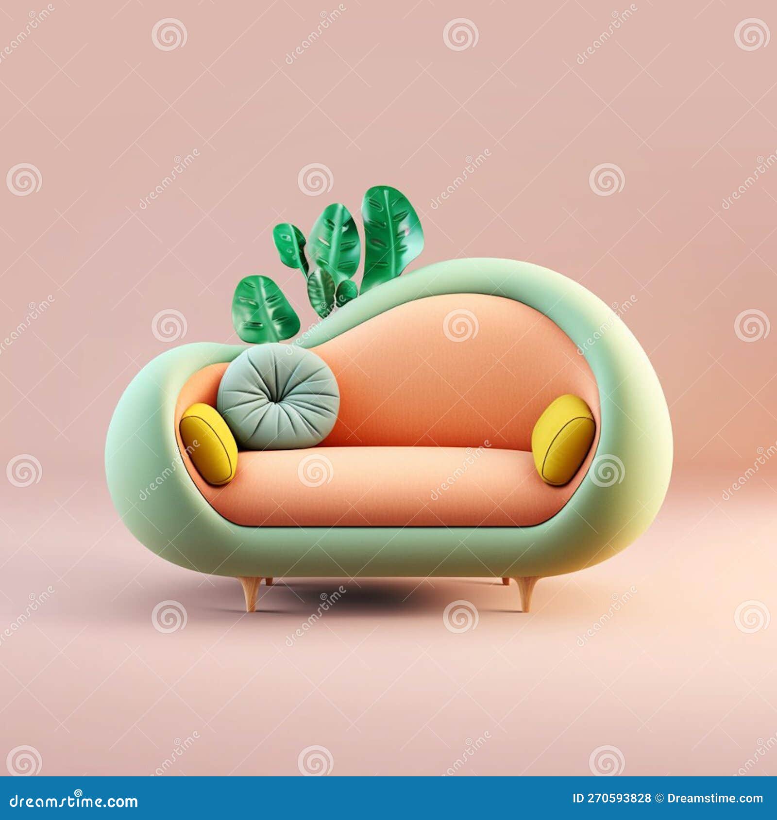 A Colorful Chair with the Word " on it " on the Bottom. Stock ...