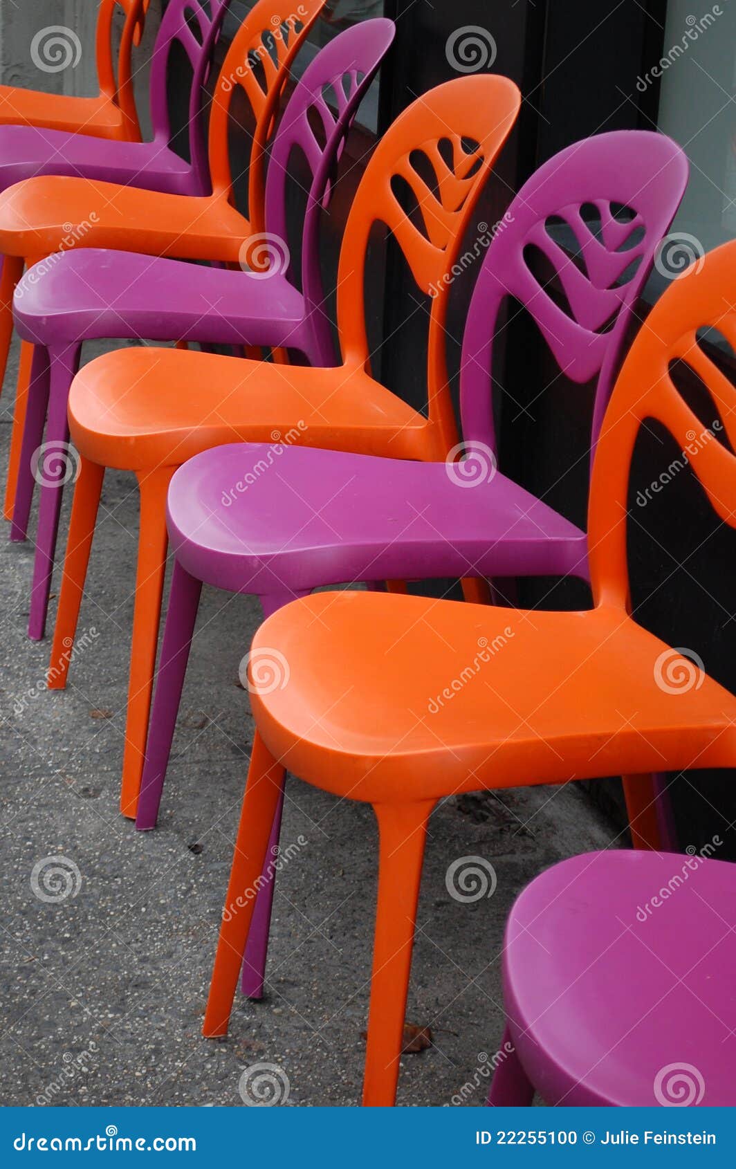 Colorful Chairs stock photo. Image of purple, plastic - 22255100