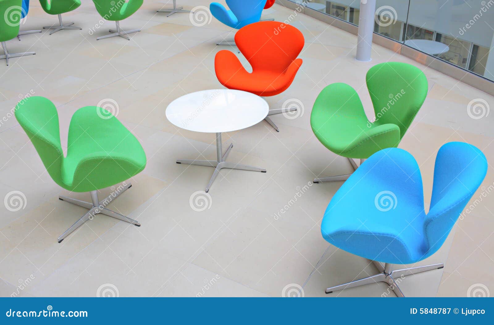 Colorful chairs stock image. Image of contemporary, object - 5848787