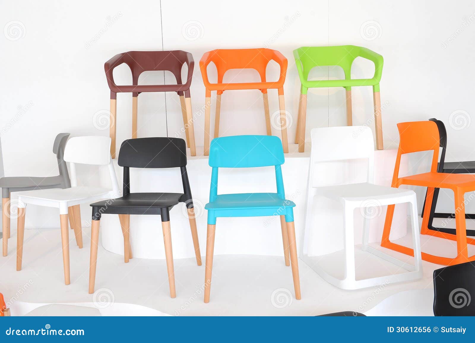 Colorful chairs stock photo. Image of classroom, consultation - 30612656
