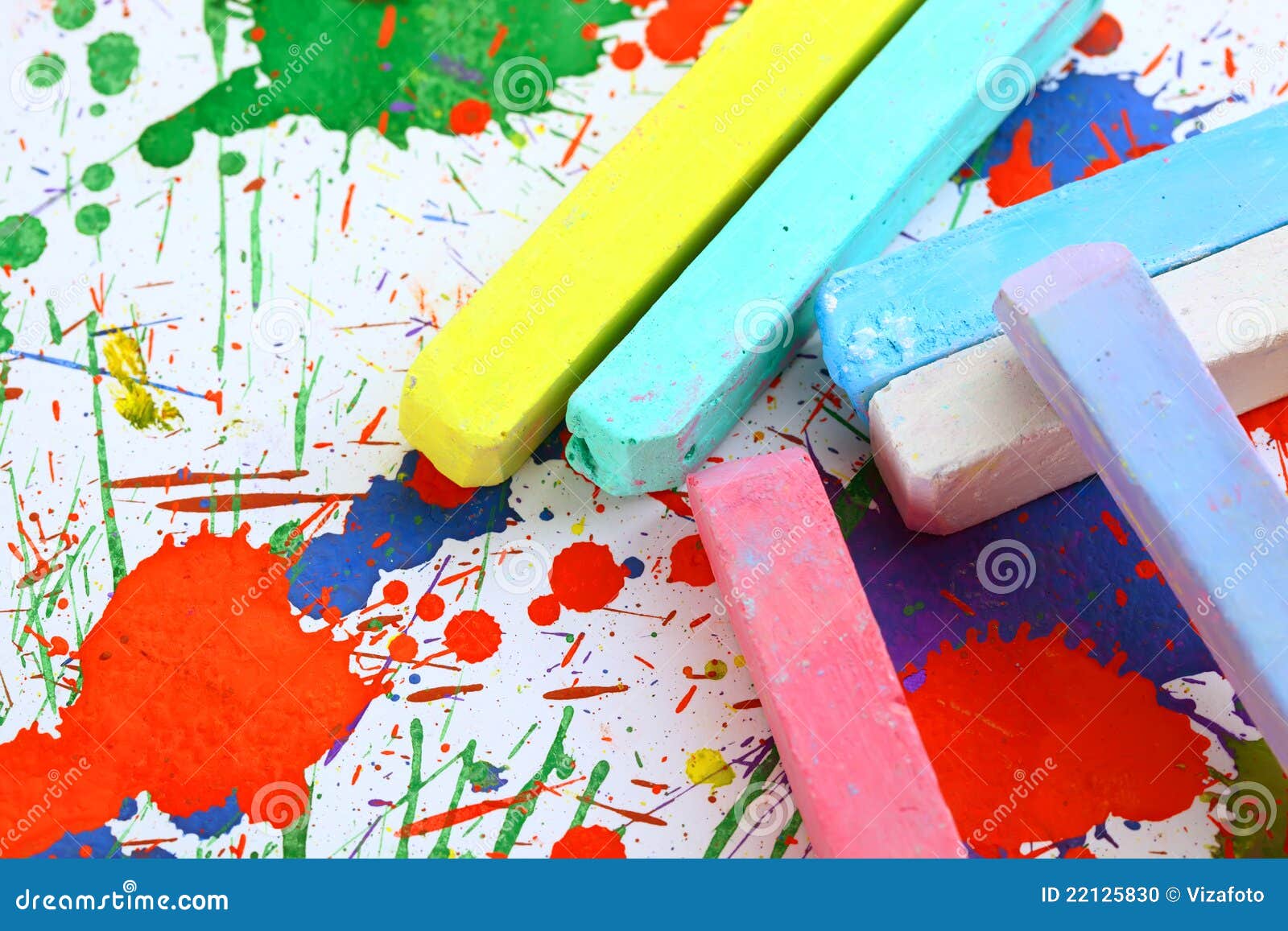 Colorful chalk stock photo. Image of kindergarten, selective - 22125830