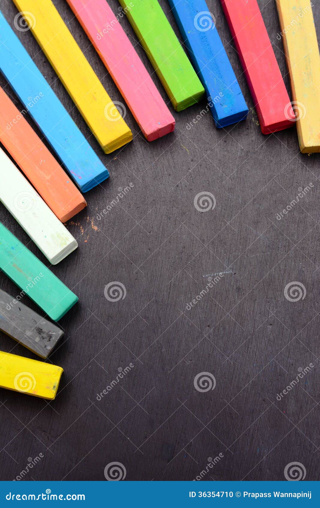Colorful chalk stock photo. Image of learn, chalkboard - 36354710