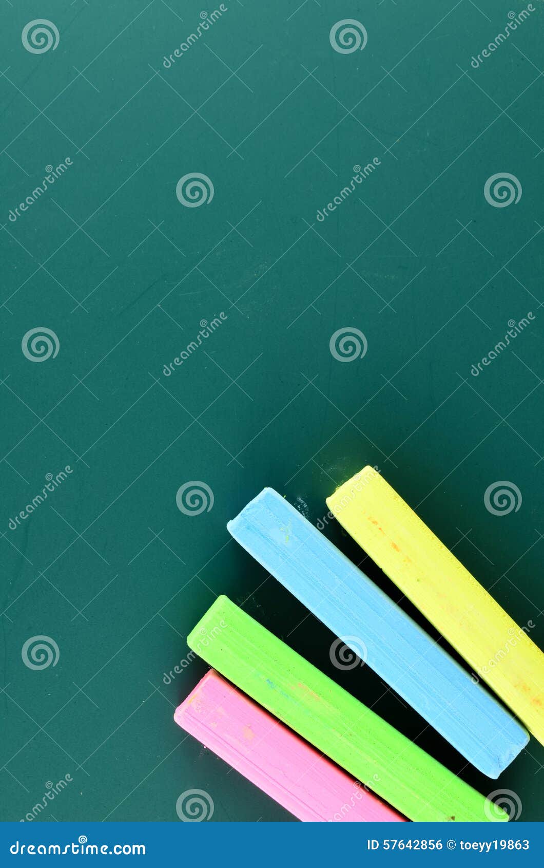 Colorful chalk on board stock photo. Image of composition - 57642856