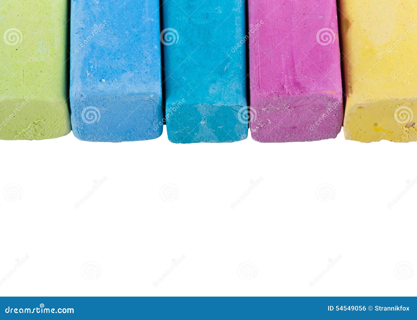Colorful Chalk on a White Background Stock Photo - Image of equipment ...