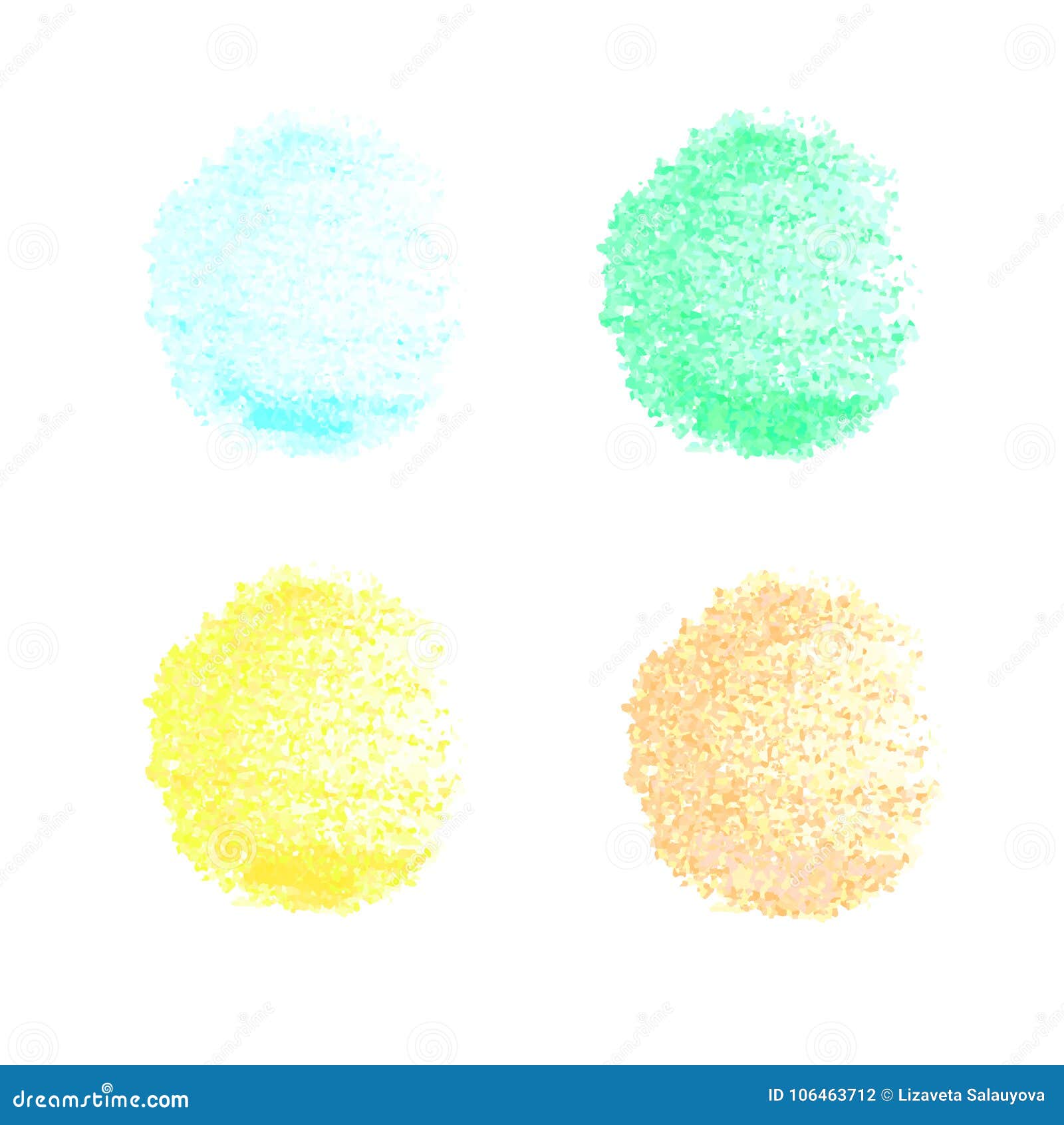 Colorful Chalked Spots For Design Vector Illustration | CartoonDealer ...