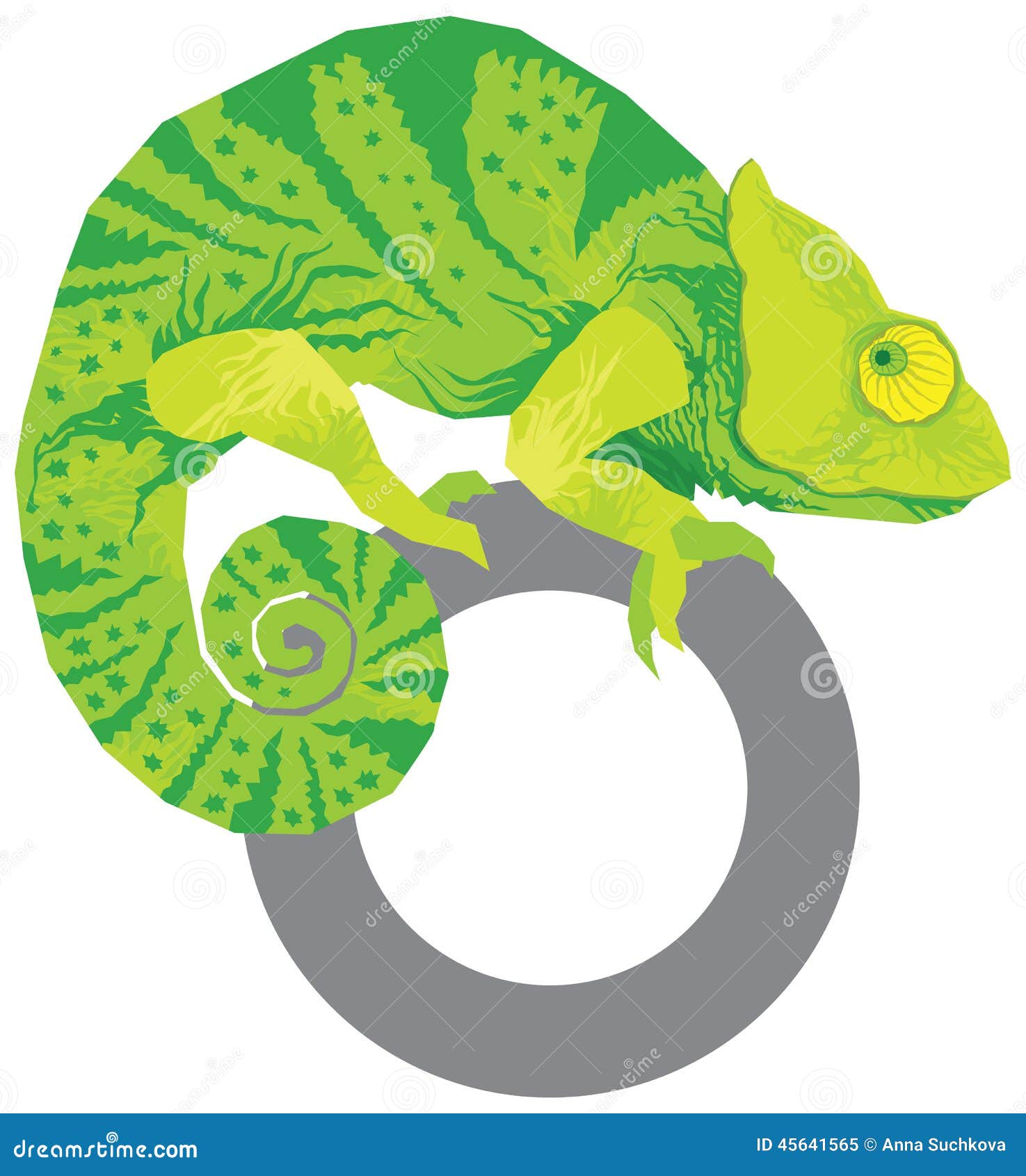 Colorful chameleon vector stock vector. Illustration of happy - 45641565