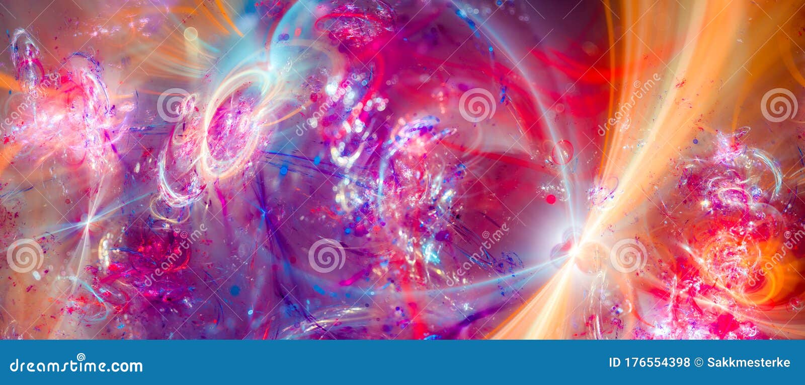 Colorful Chaotic Fractal Widescreen Abstract Background Stock ...