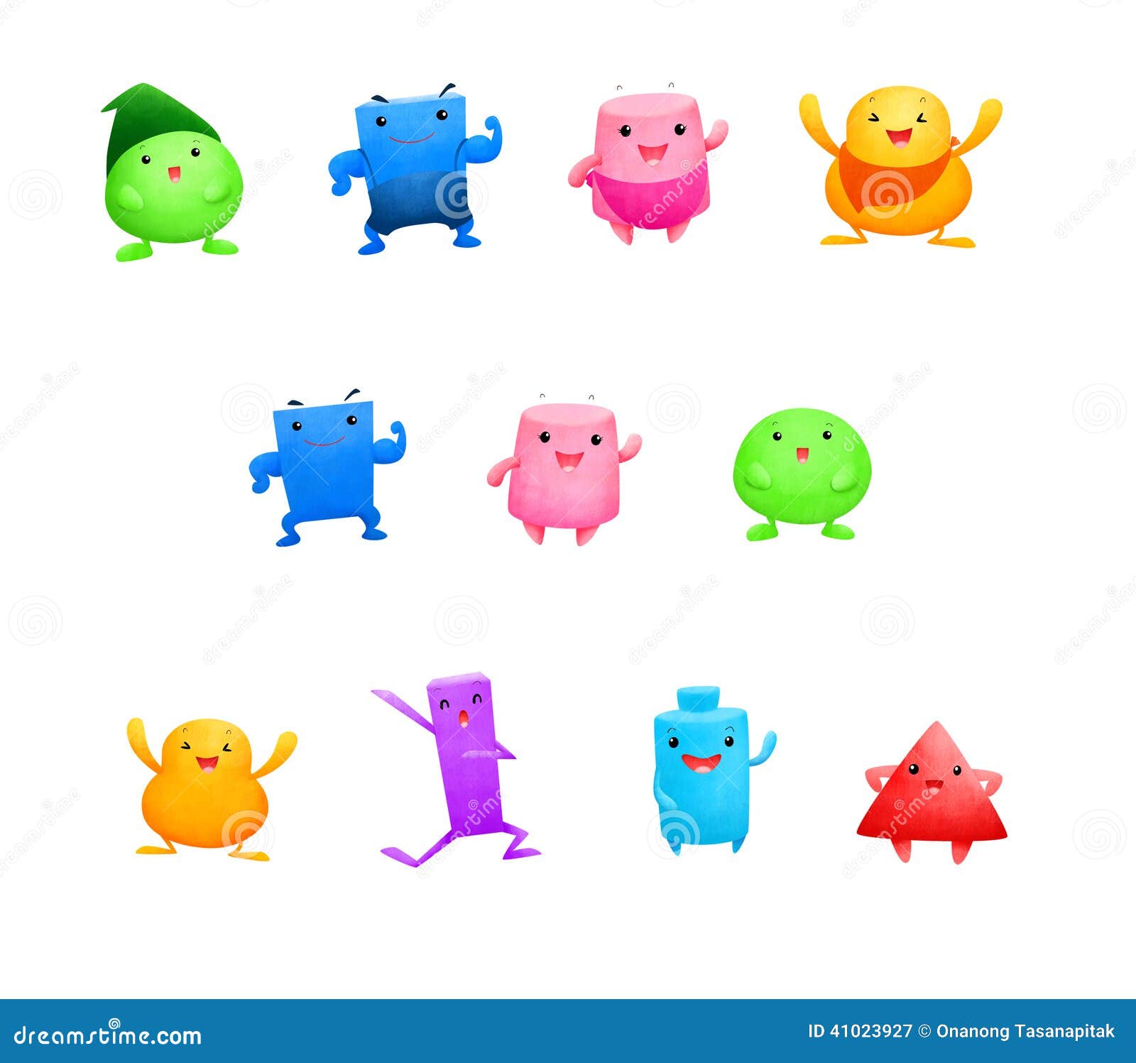 Colorful character stock illustration. Illustration of cute - 41023927