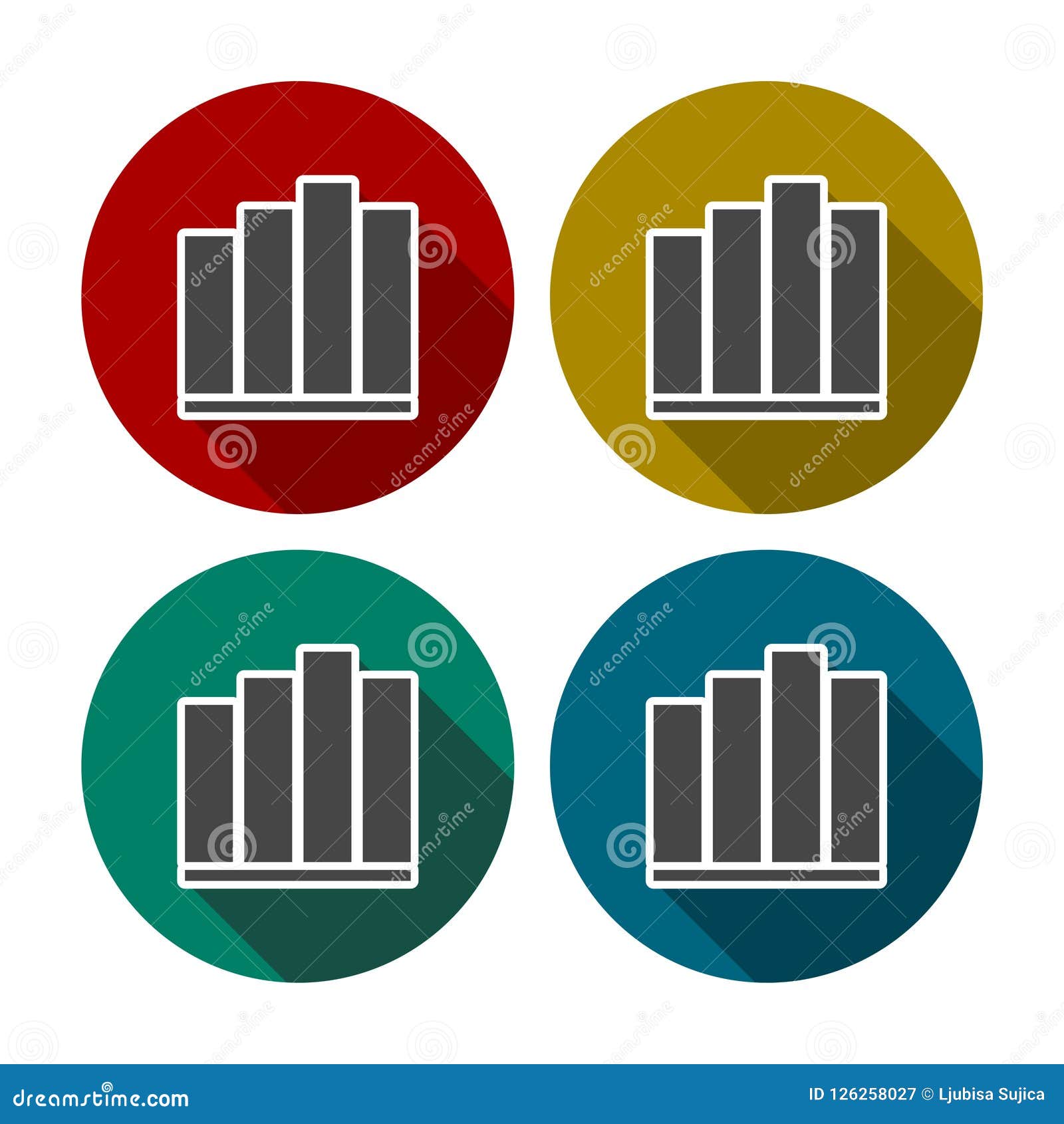 Colorful chart collection stock vector. Illustration of graphic - 126258027