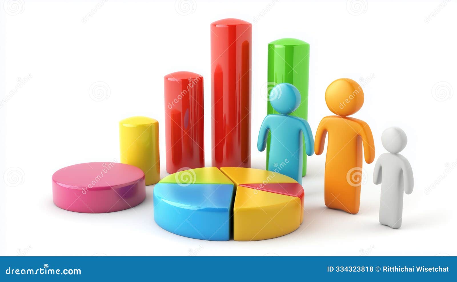 A Colorful Chart With Figures Representing Data, Teamwork, And Analysis ...