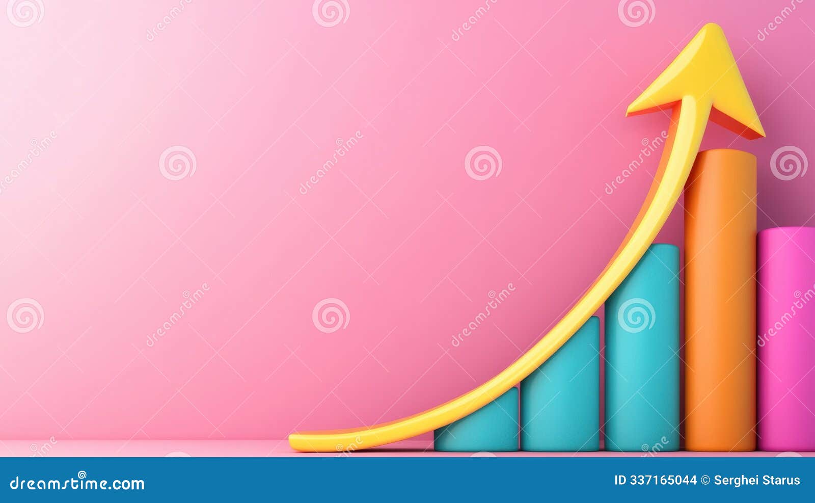 A Colorful Chart with a Rising Arrow on Top of it, AI Stock Photo ...