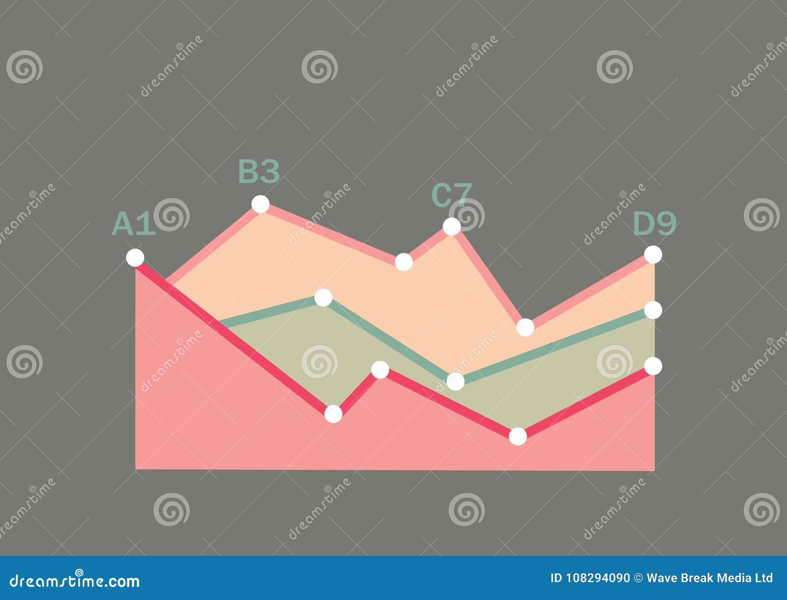 Colorful chart statistics stock illustration. Illustration of copy ...