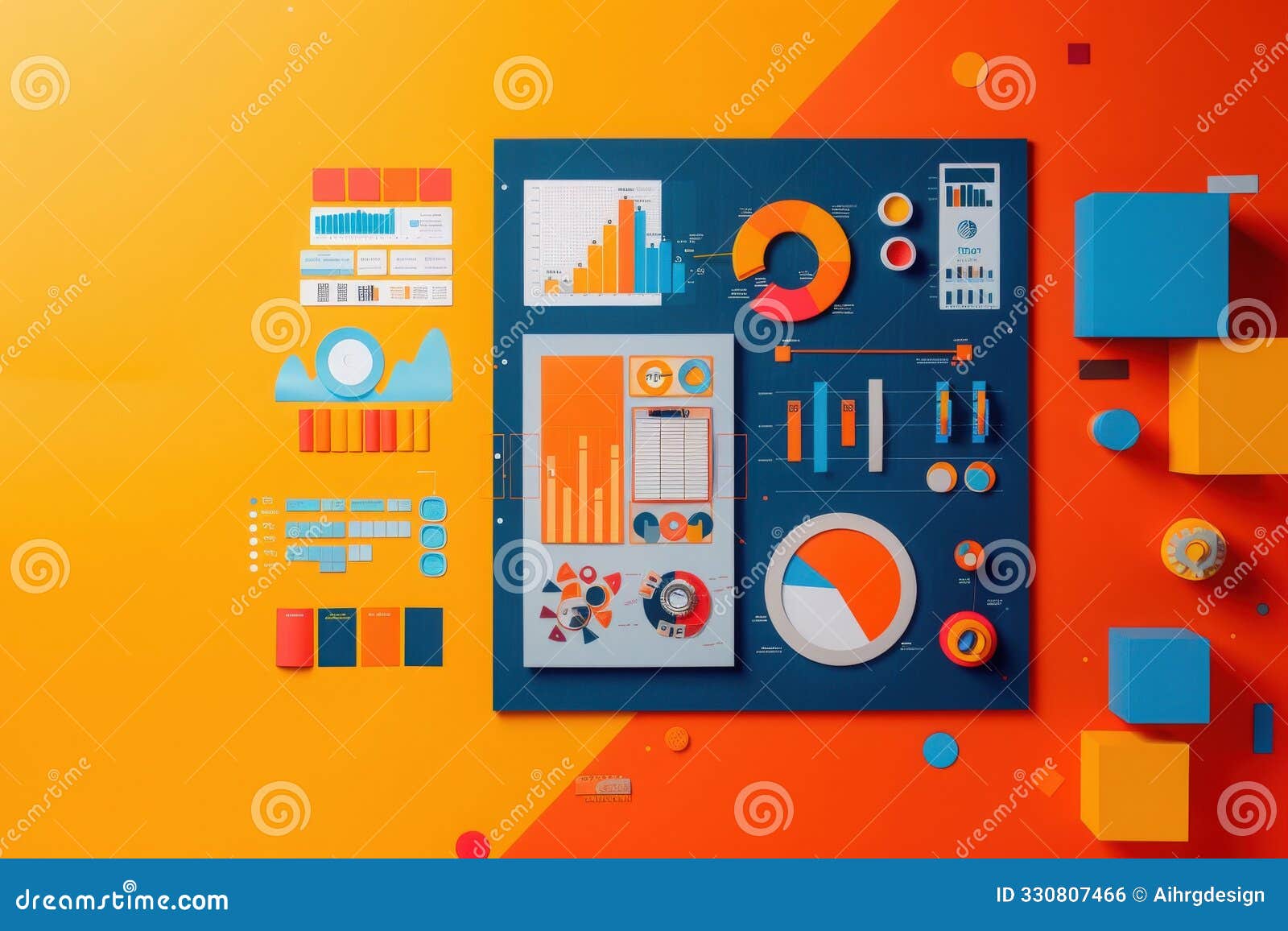 Creative Visualization of CRM Automation Tools on a Vibrant Background ...