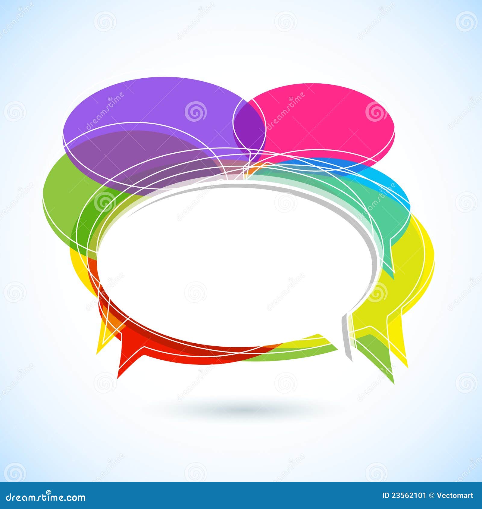 Colorful Chat Bubble stock vector. Illustration of blank - 23562101