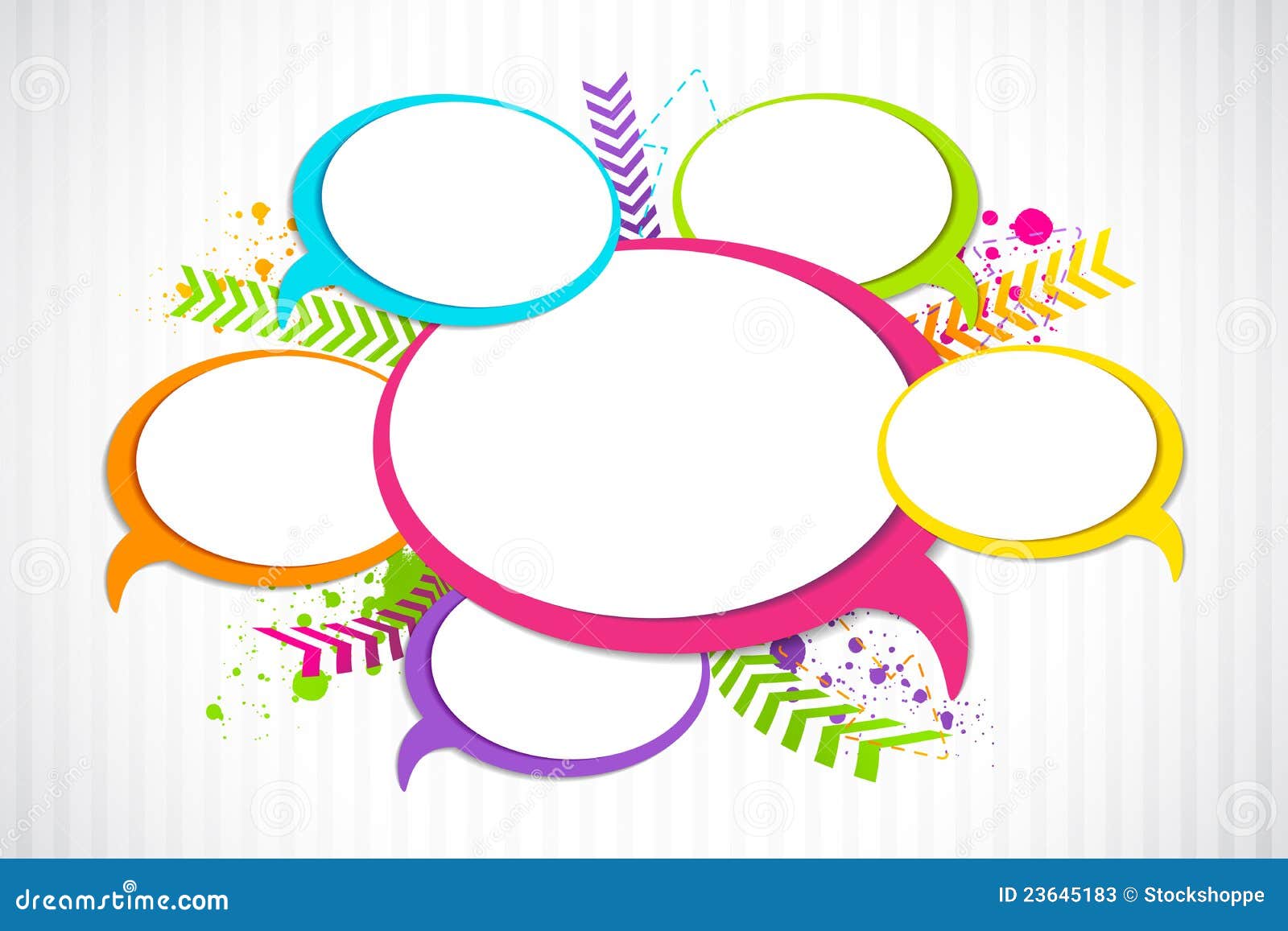 Colorful Chat Bubble stock vector. Illustration of message - 23645183