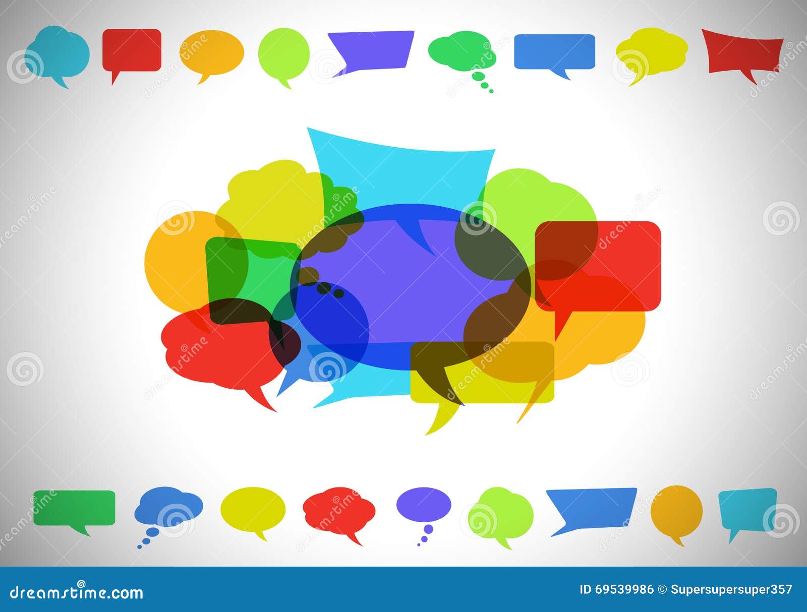 Colorful Chat Bubbles Composition Stock Vector - Illustration of blank ...