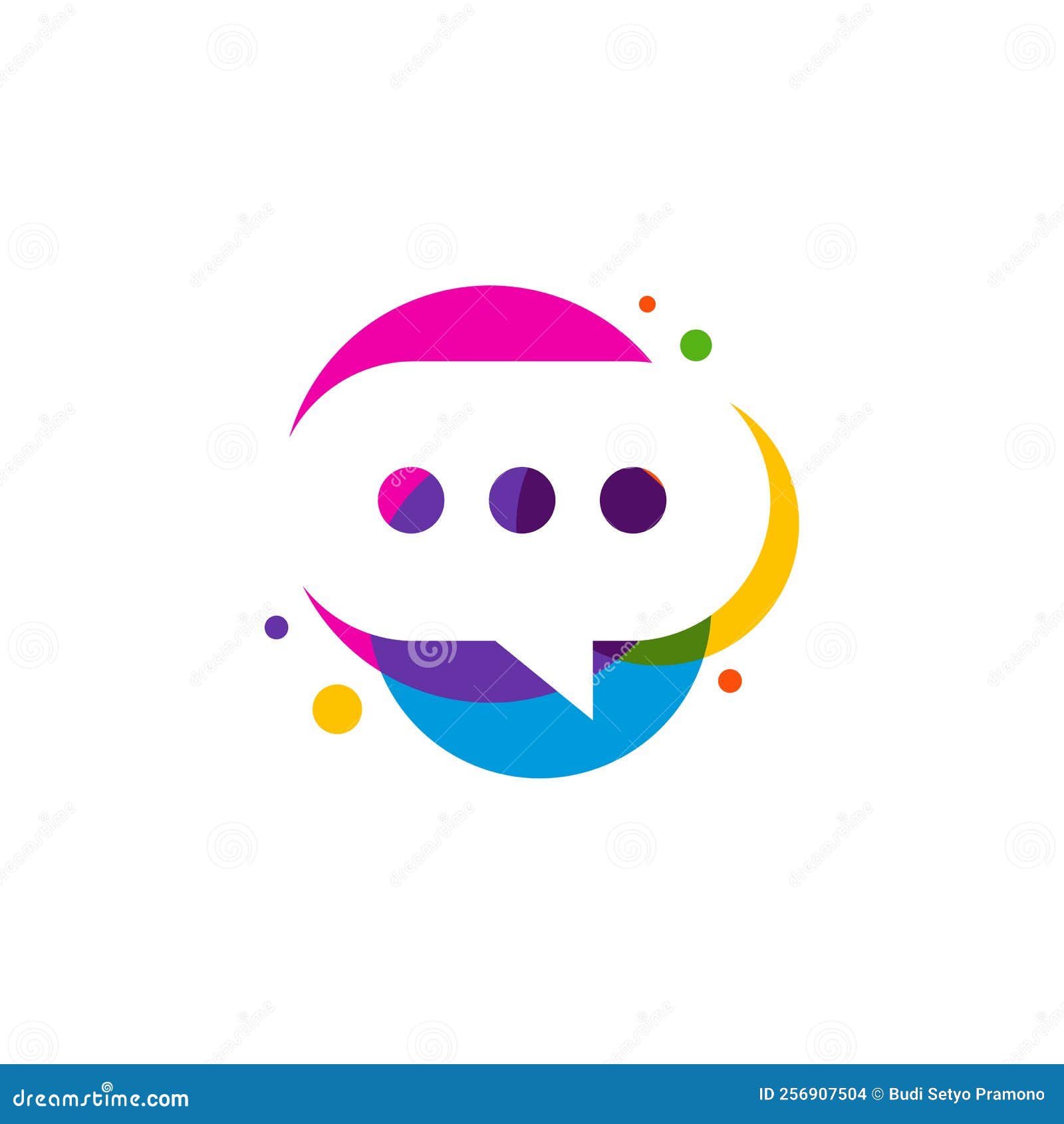 Colorful Chat Logo Template, Creative Chat Logo Design Vector Stock ...