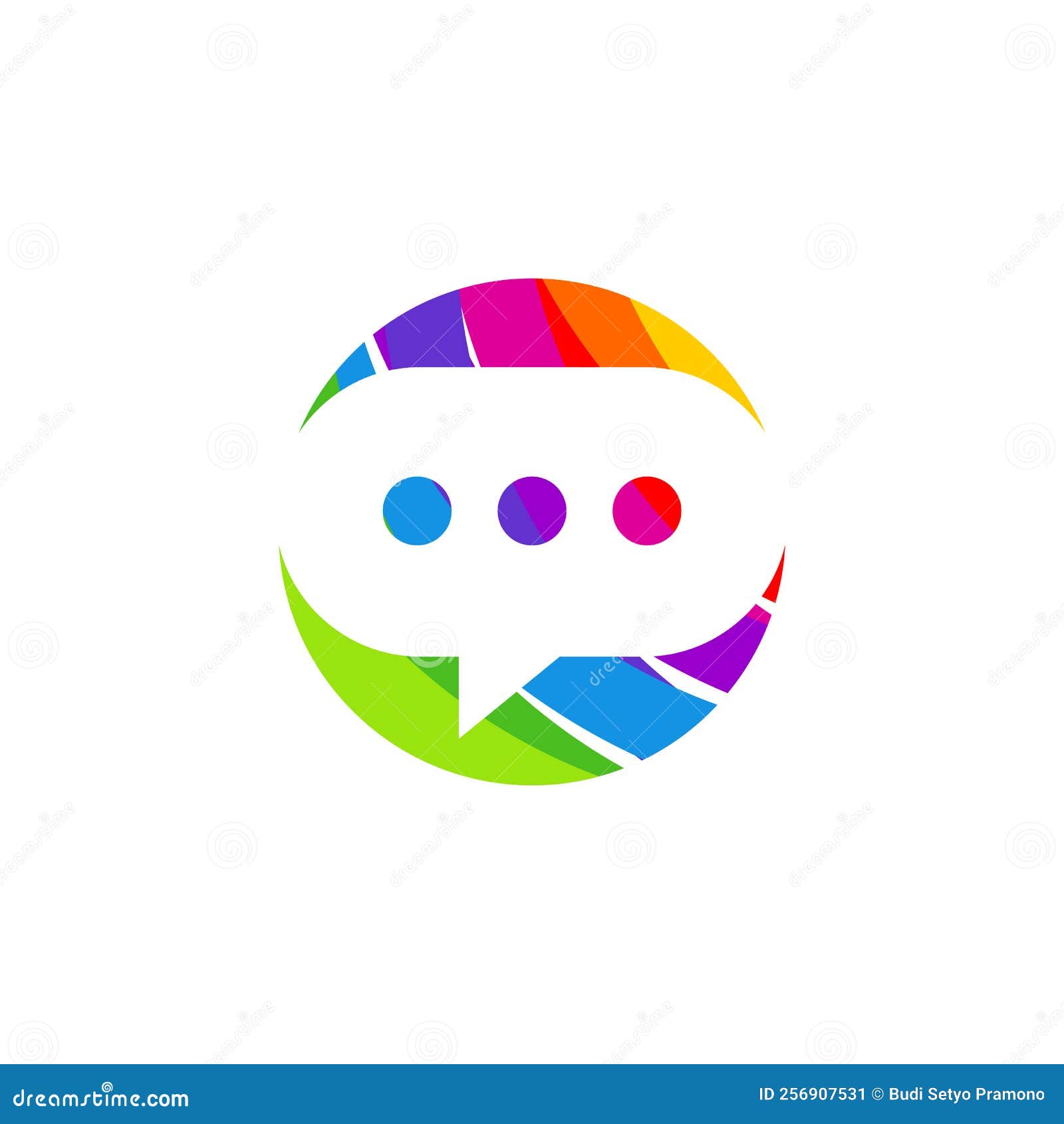 Colorful Chat Logo Template, Creative Chat Logo Design Vector Stock ...
