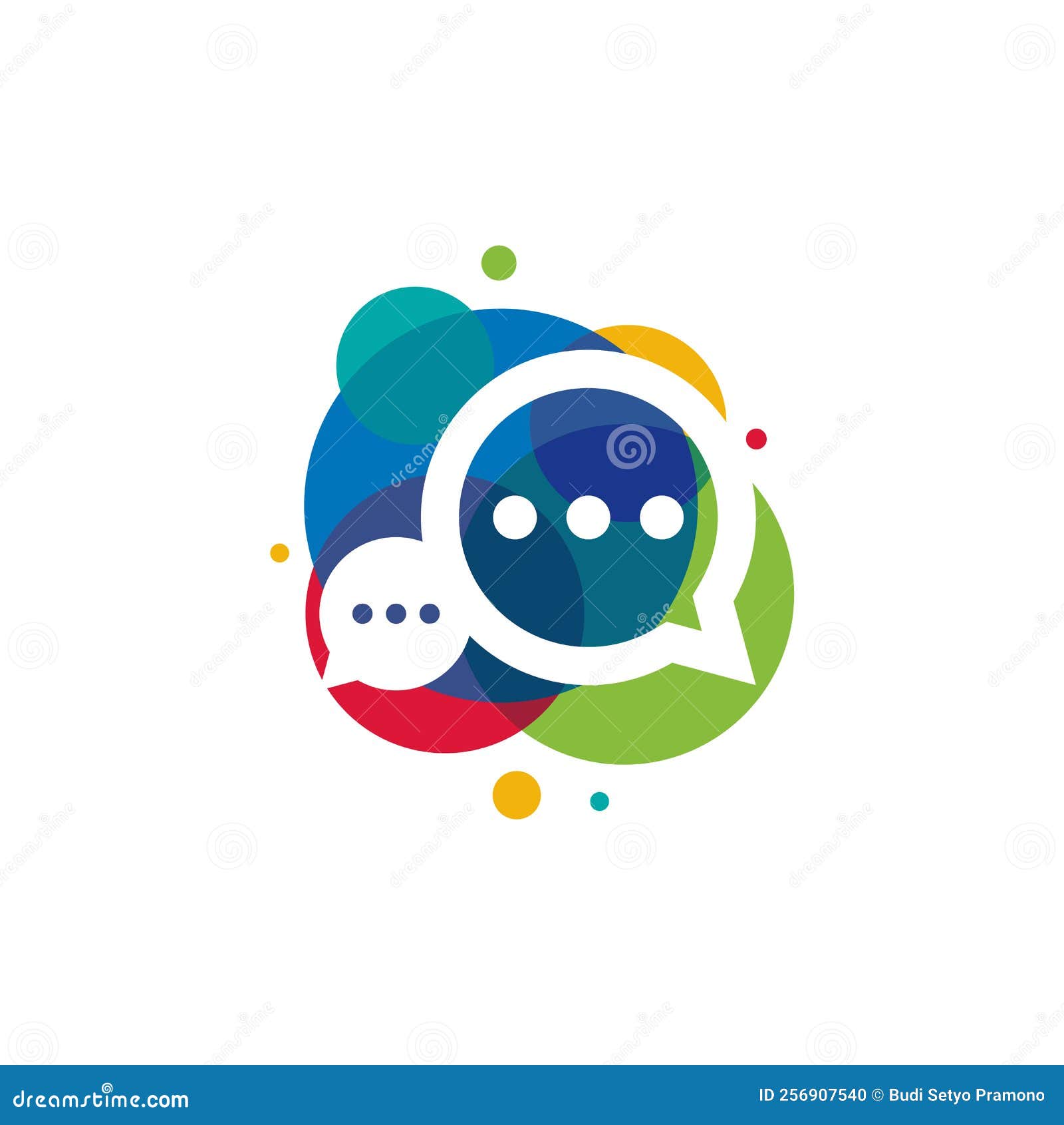 Colorful Chat Logo Template, Creative Chat Logo Design Vector Stock ...