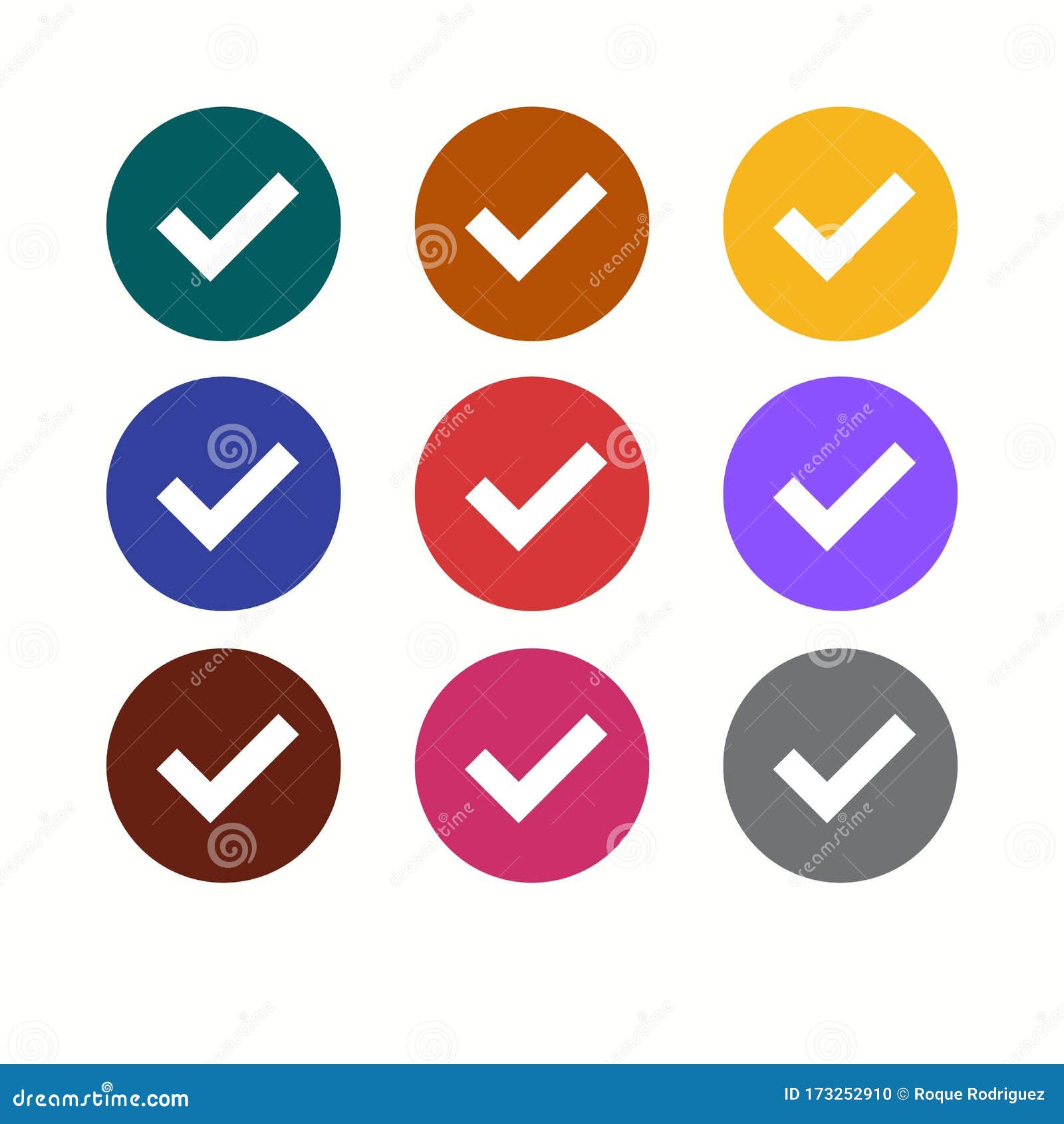 Colorful Check Mark Image Illustration Vector Leaves Stock Illustration ...