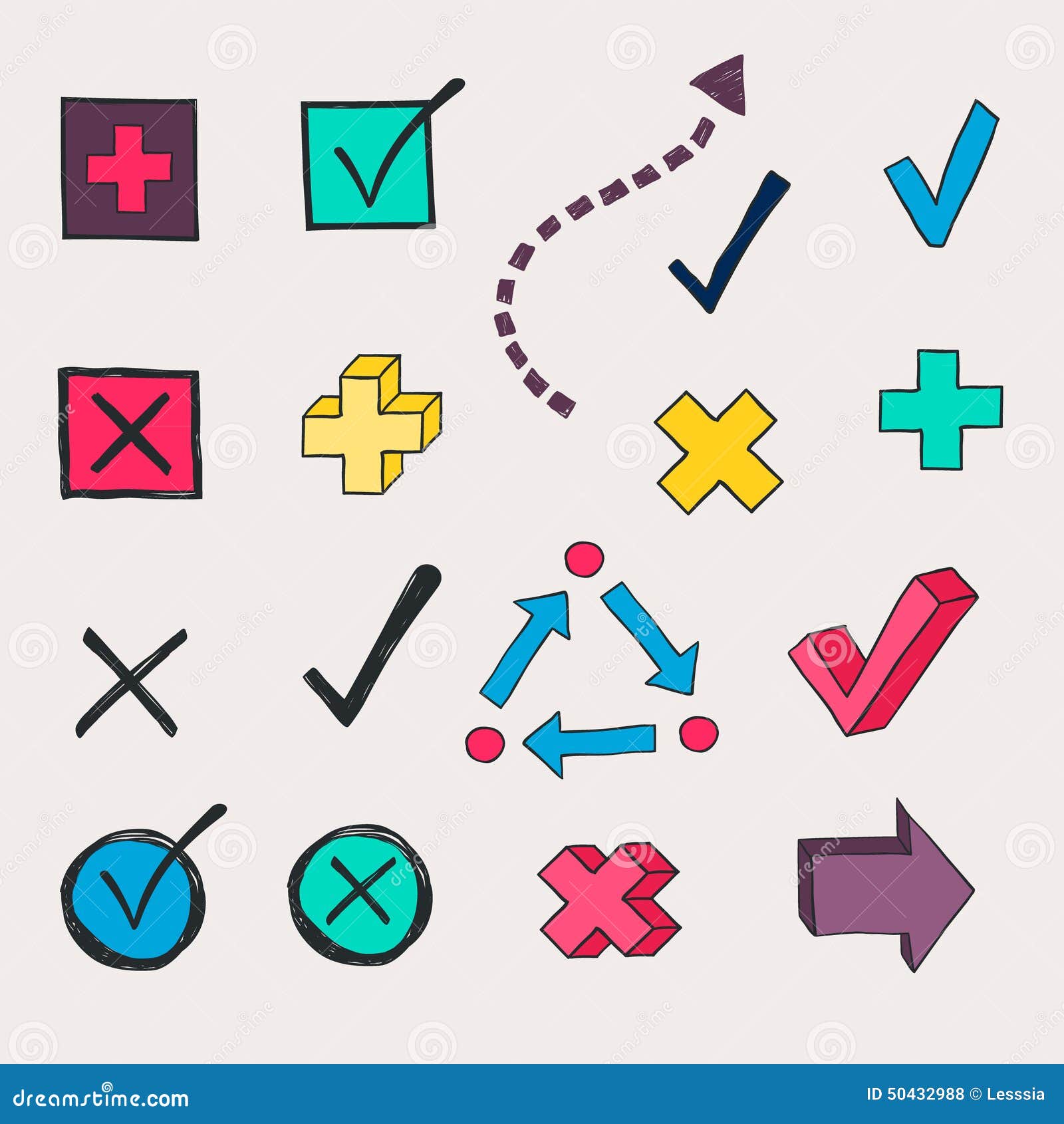 Colorful Check Marks and Check Boxes Stock Vector - Illustration of ...