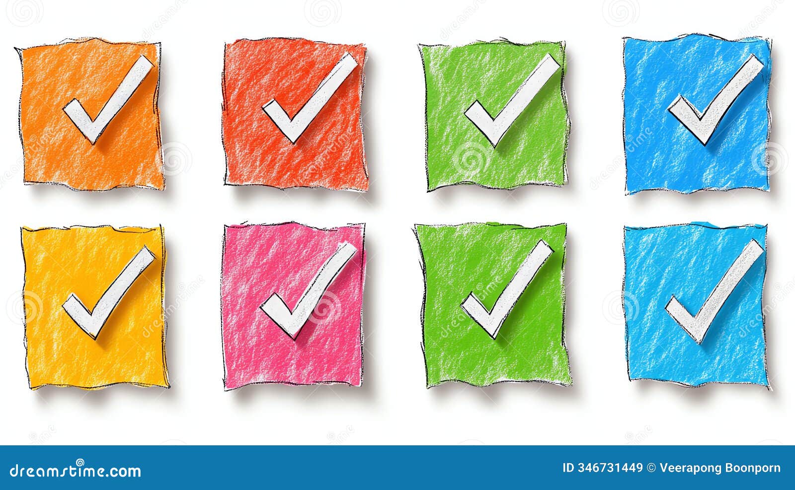 Completion Check Mark White Royalty-Free Cartoon | CartoonDealer.com ...