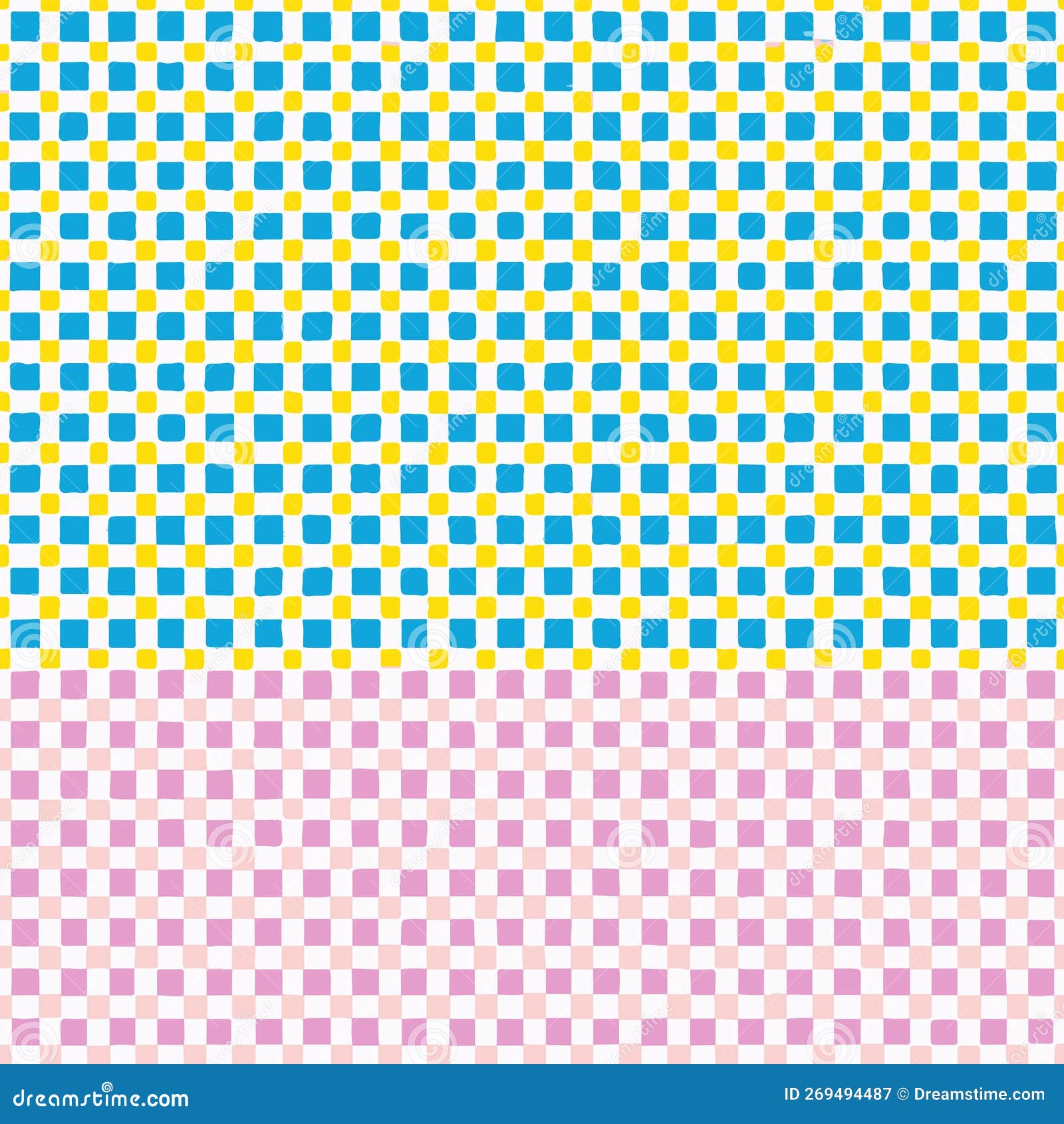 Colorful Check Pattern with Small Yellow Dots Vector Background Style ...
