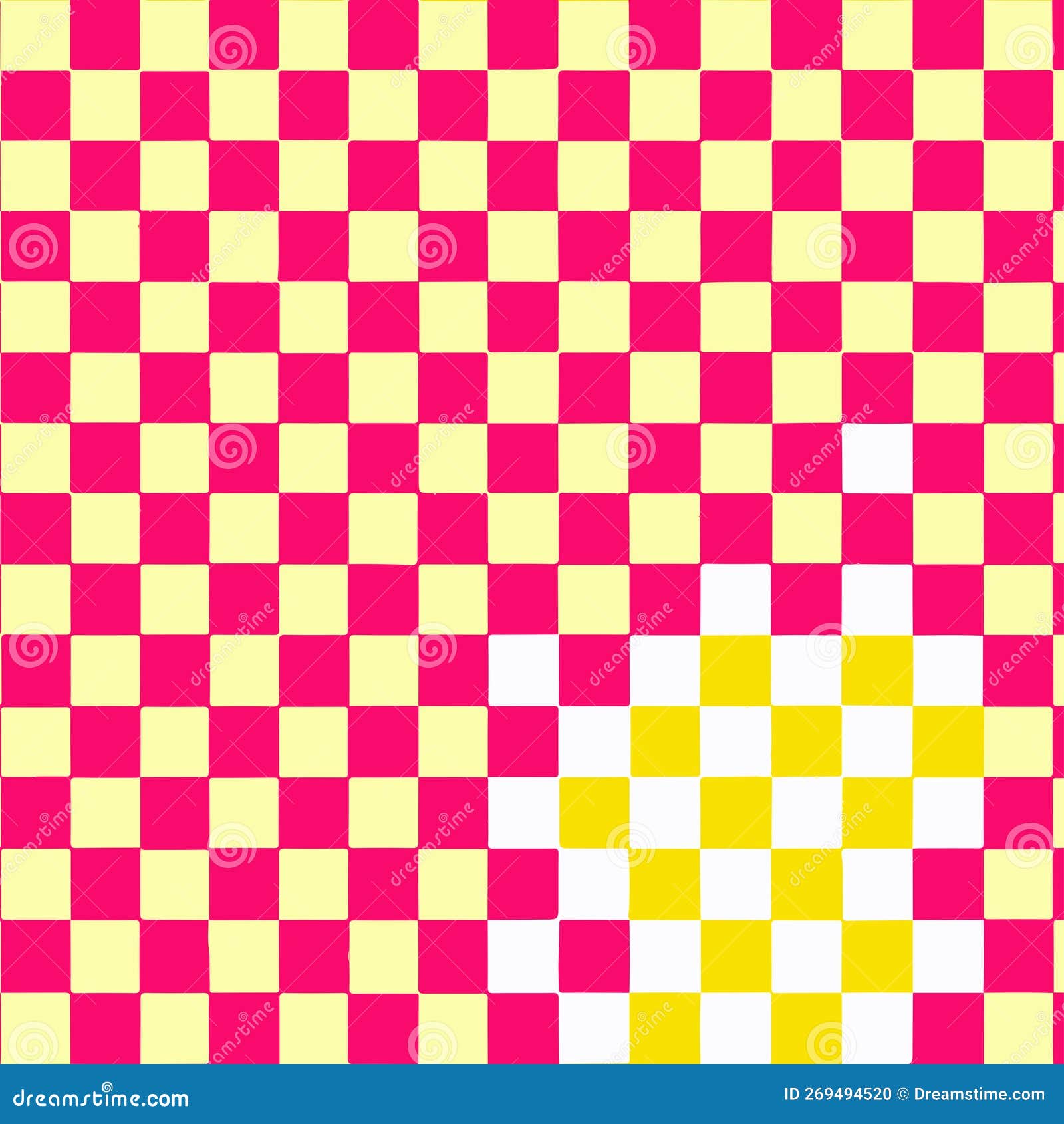 Colorful Check Pattern with Small Yellow Dots Vector Background Style ...