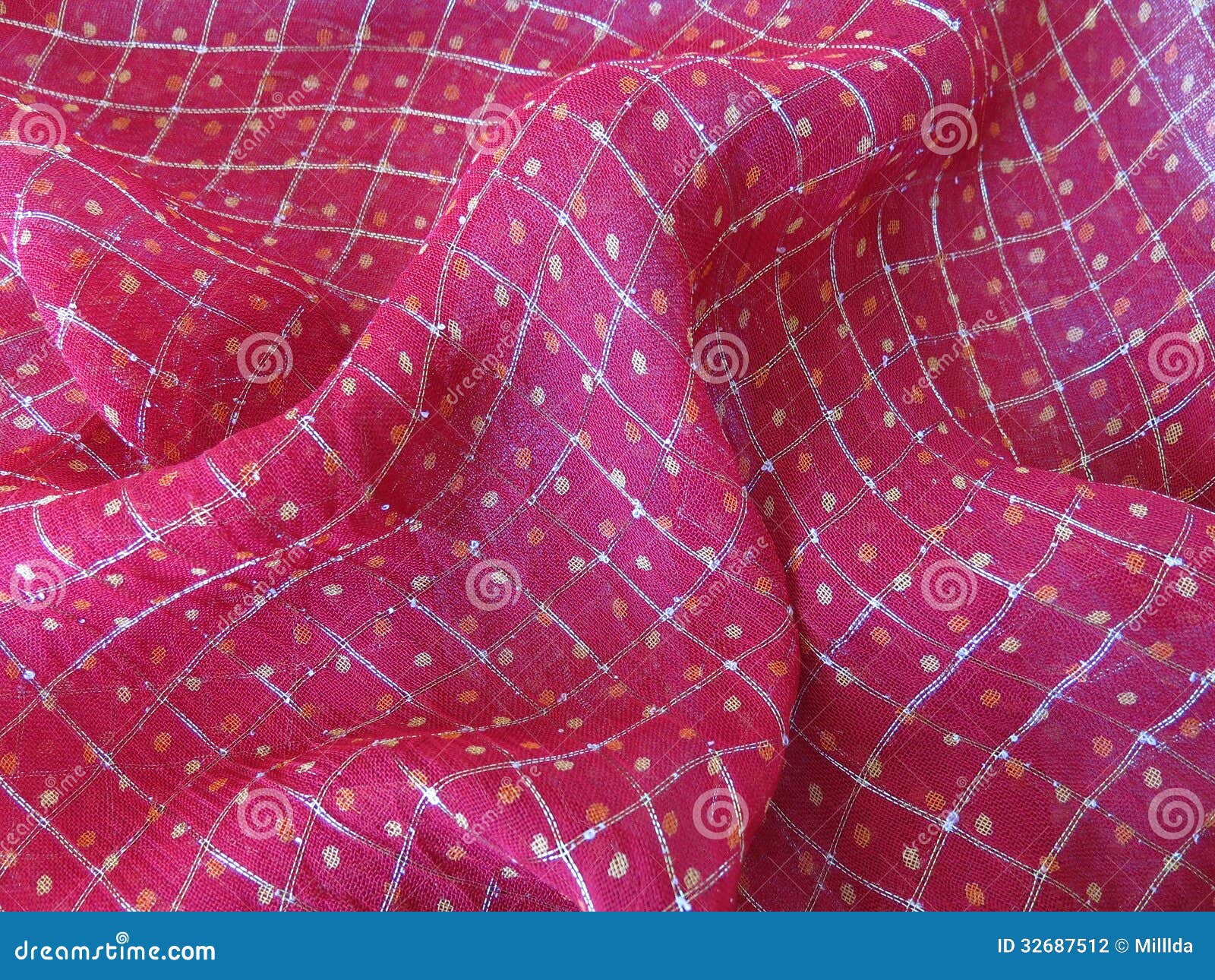 Colorful checked fabric stock photo. Image of soft, cloth - 32687512