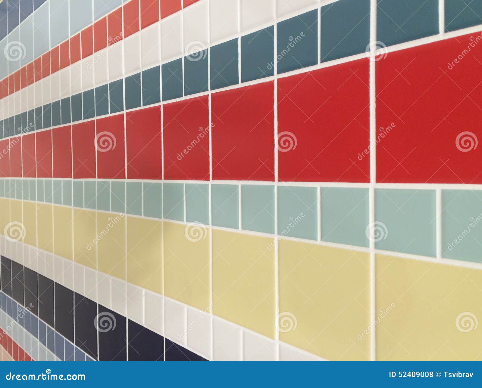 Colorful Checked Pattern of Bathroom Tiles Stock Photo - Image of ...