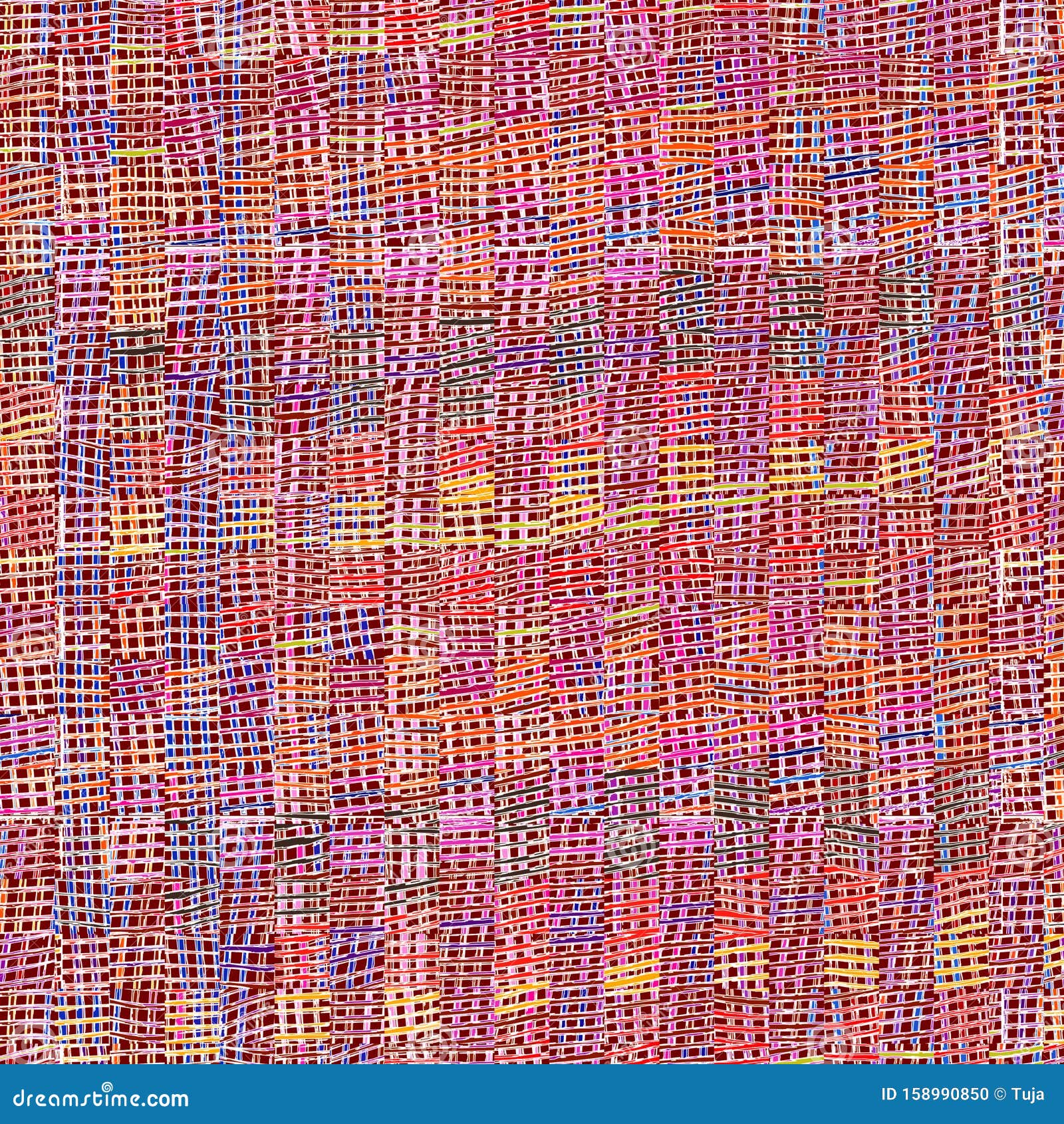 Colorful Checkered Cloth Background with Rows of Grunge Striped Square ...