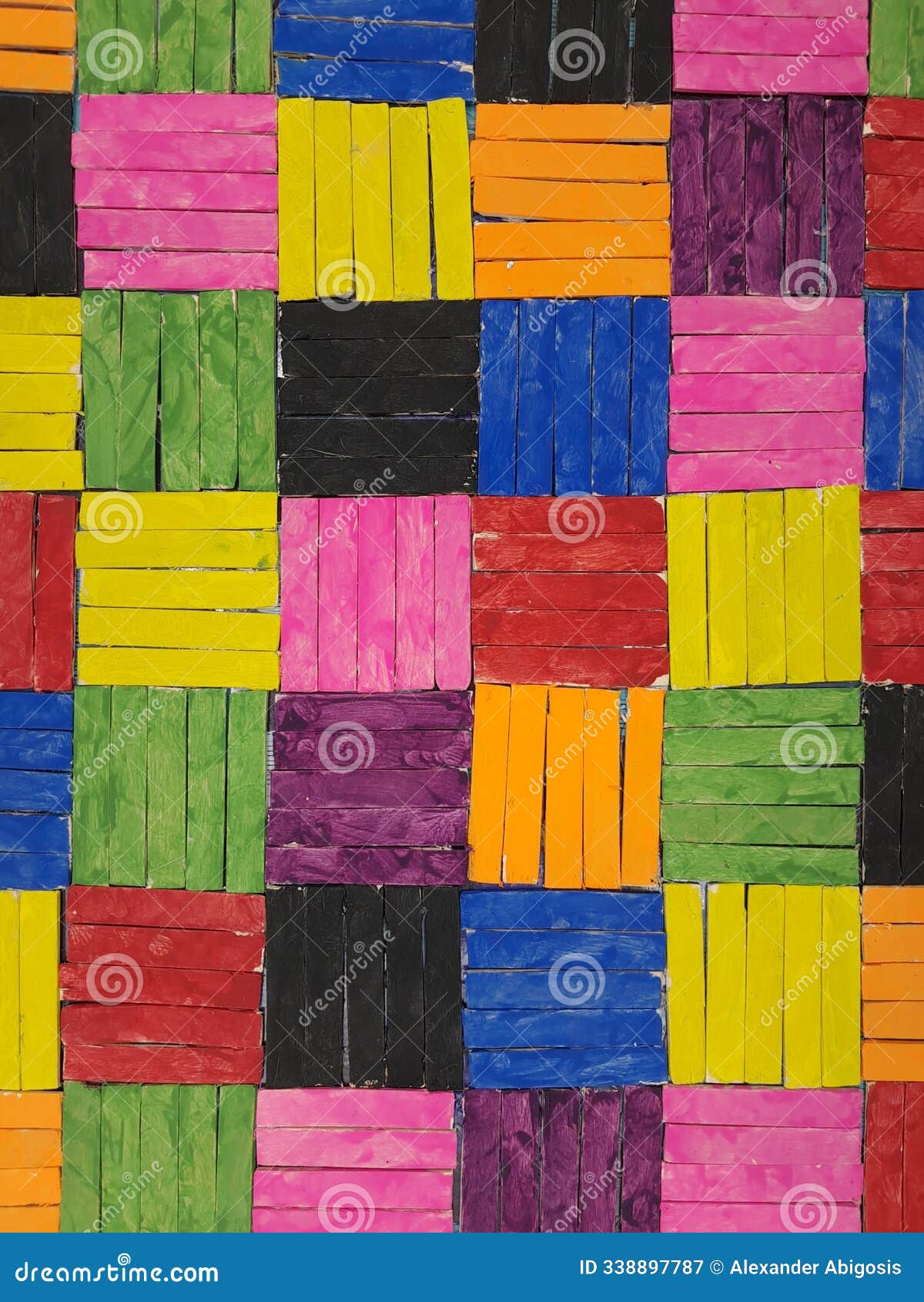 Colorful Checkered Wood Pattern Stock Image - Image of unique, green ...