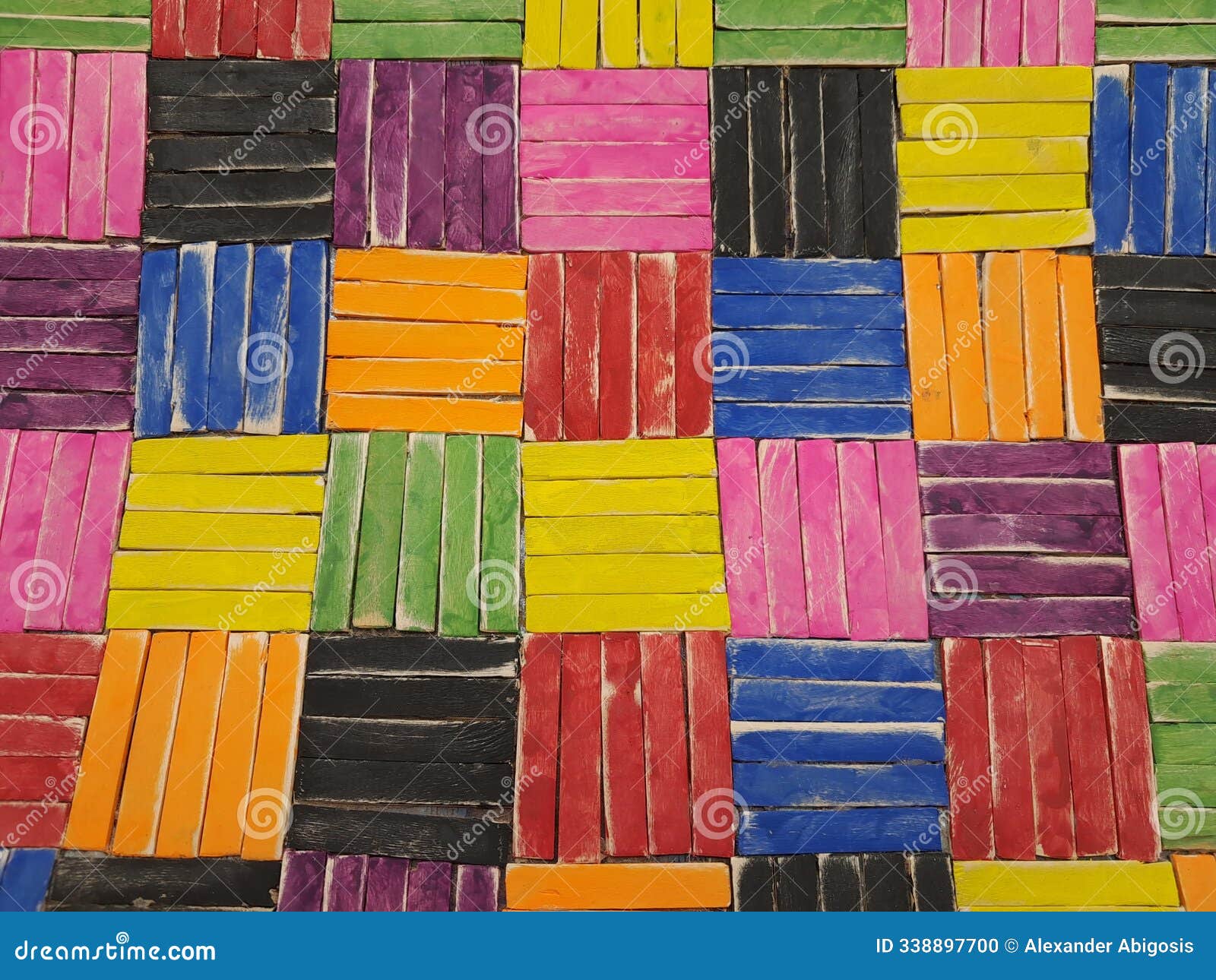 Colorful Checkered Wood Pattern Stock Photo - Image of unique, line ...