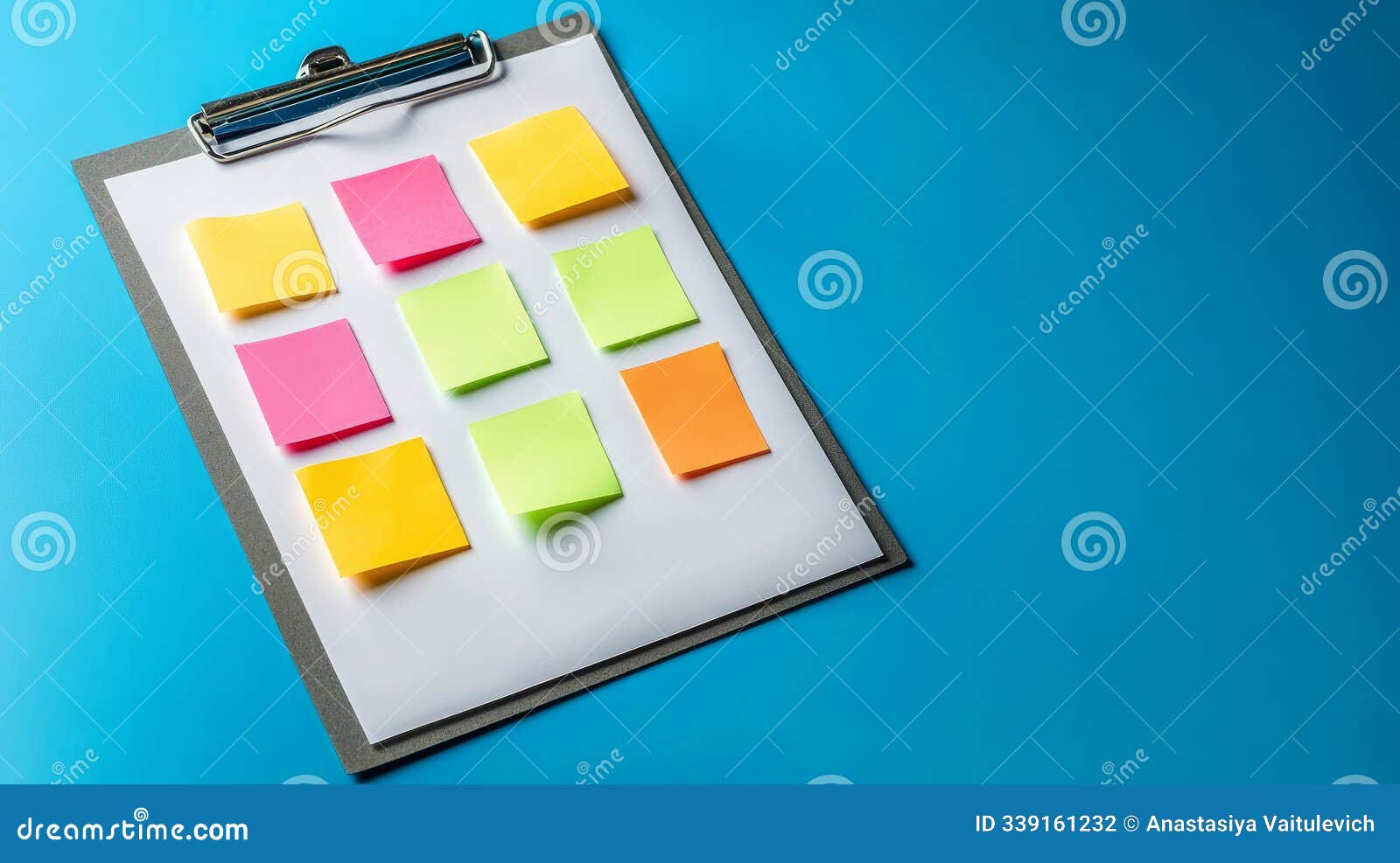 Colorful Checklist on a Clipboard with Vibrant Sticky Notes for ...