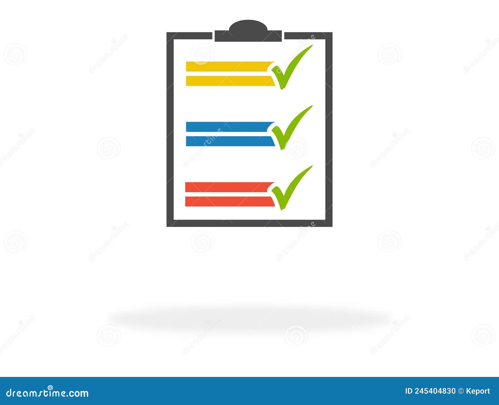 Colorful Checklist Calculator And Laboratory Design Vector Illustration ...