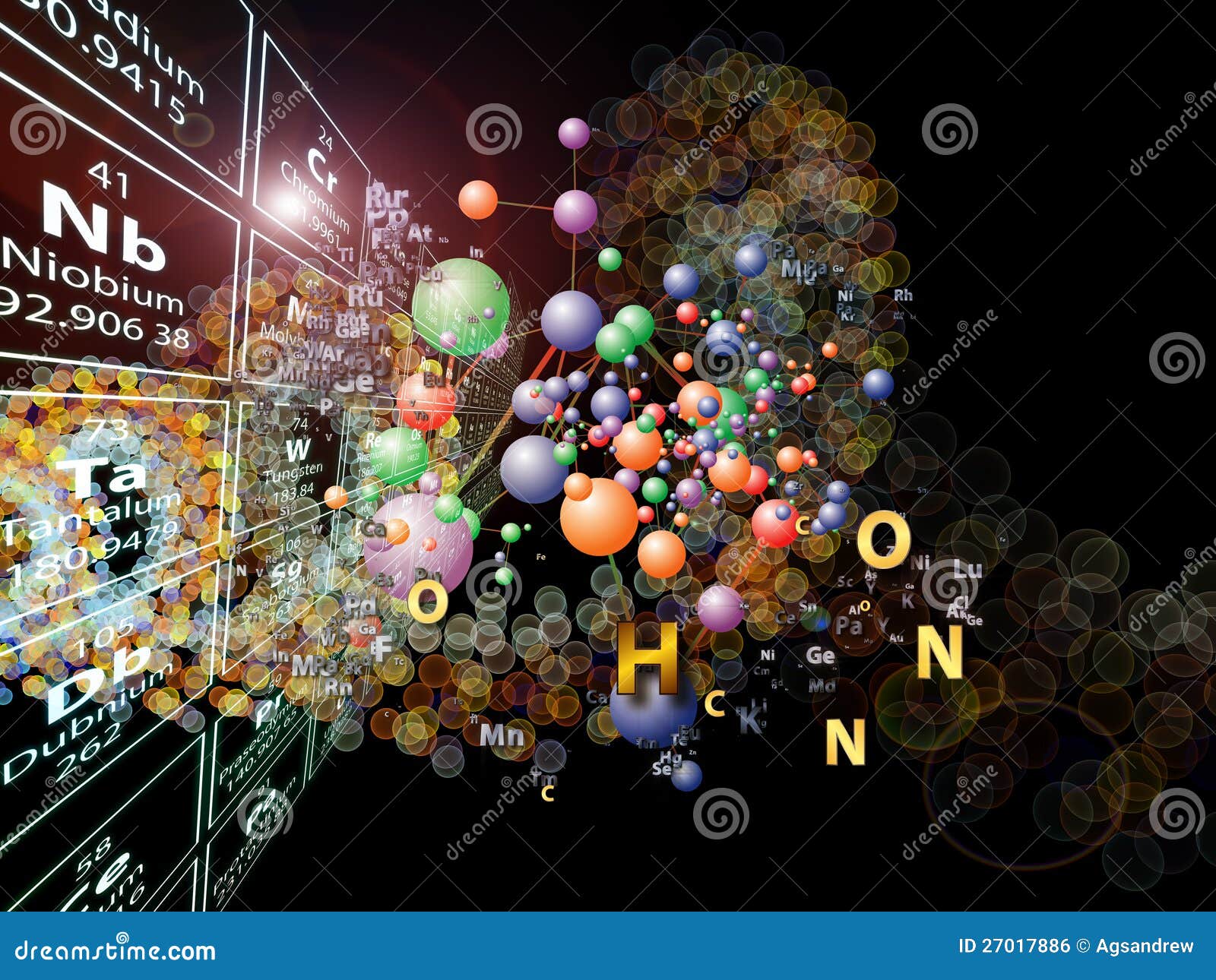 Colorful Chemical Elements stock illustration. Illustration of ...