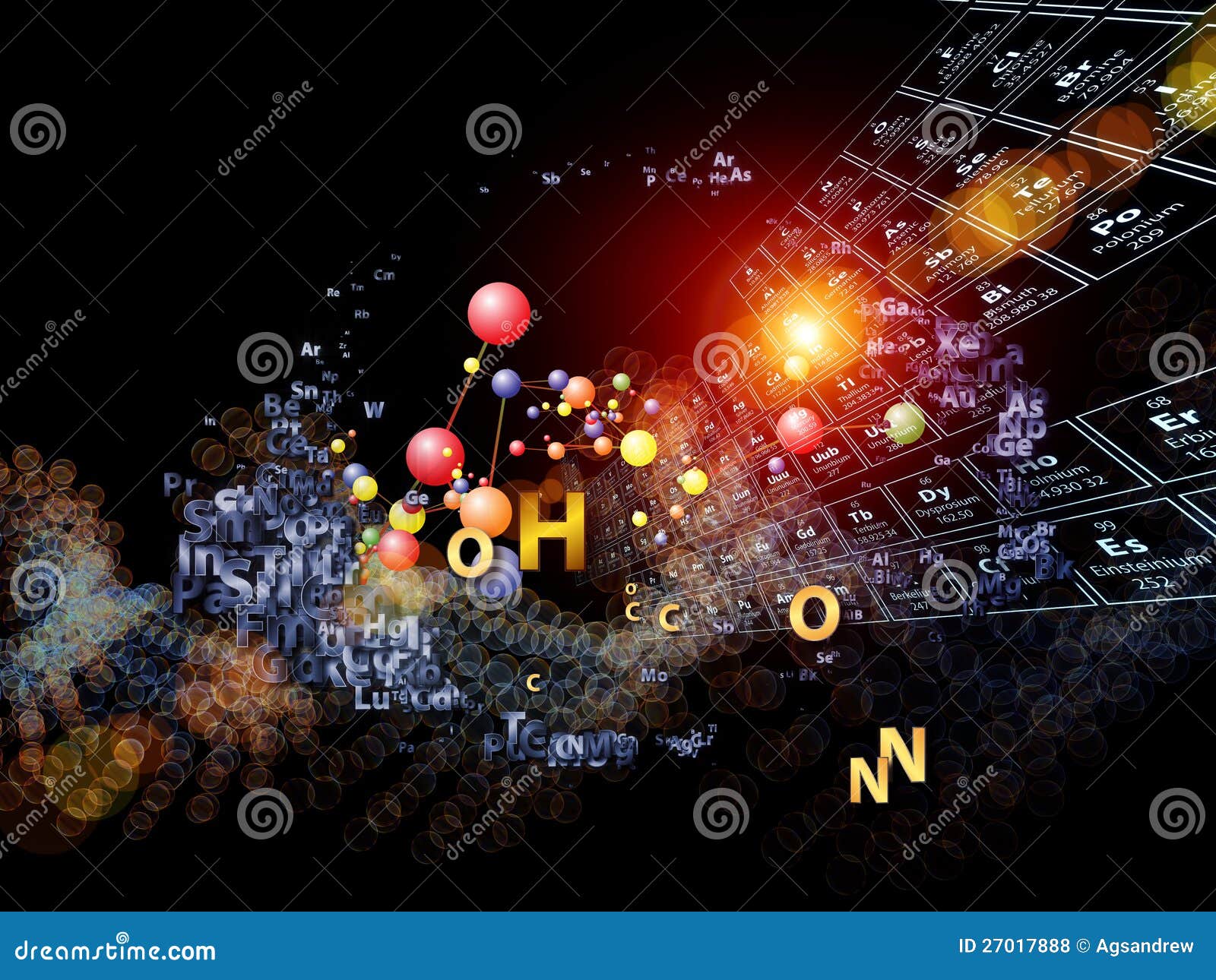 Colorful Chemical Elements stock illustration. Illustration of ...