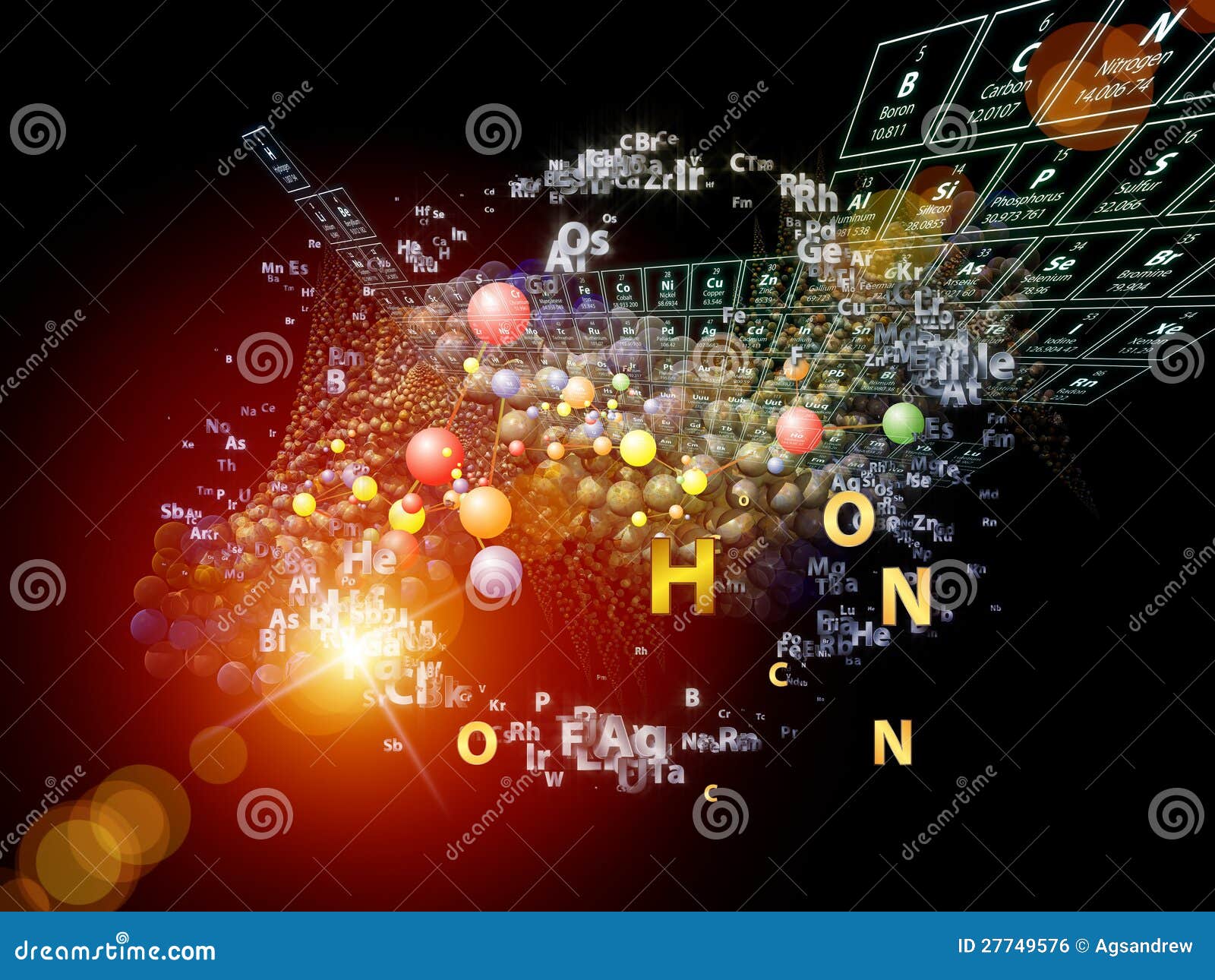 Colorful Chemical Elements stock illustration. Illustration of ...
