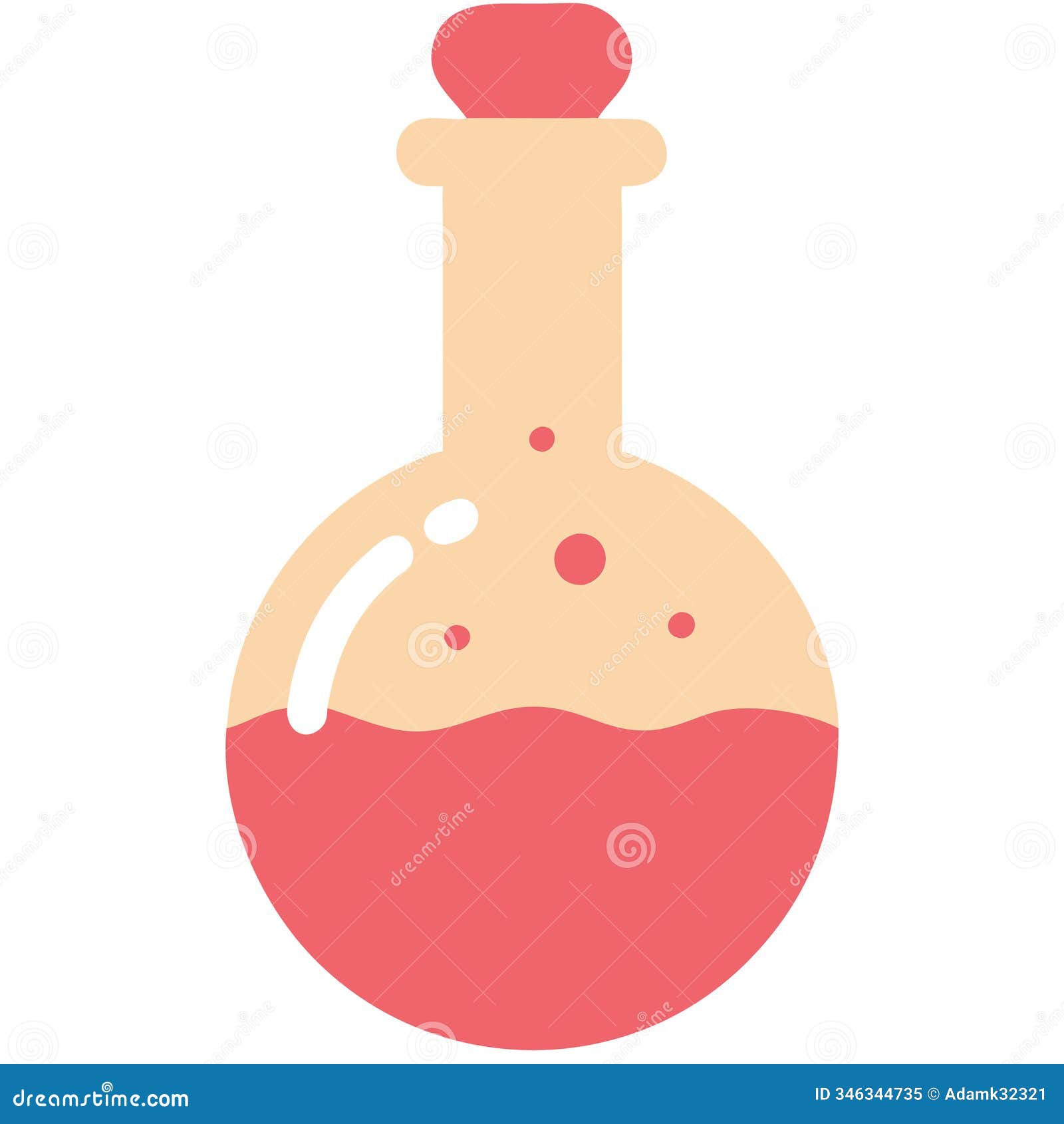 Colorful Chemistry Flask Vector Illustration for Science Education and ...