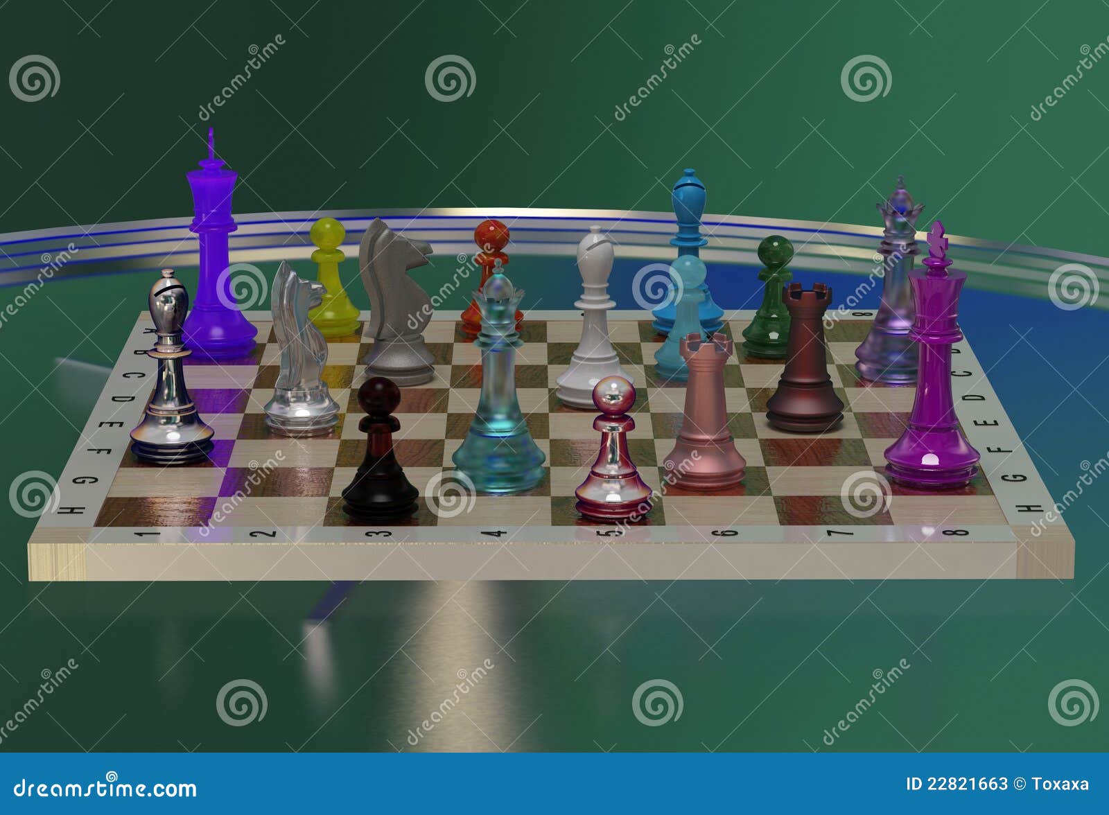 Colorful chess stock illustration. Illustration of game - 22821663