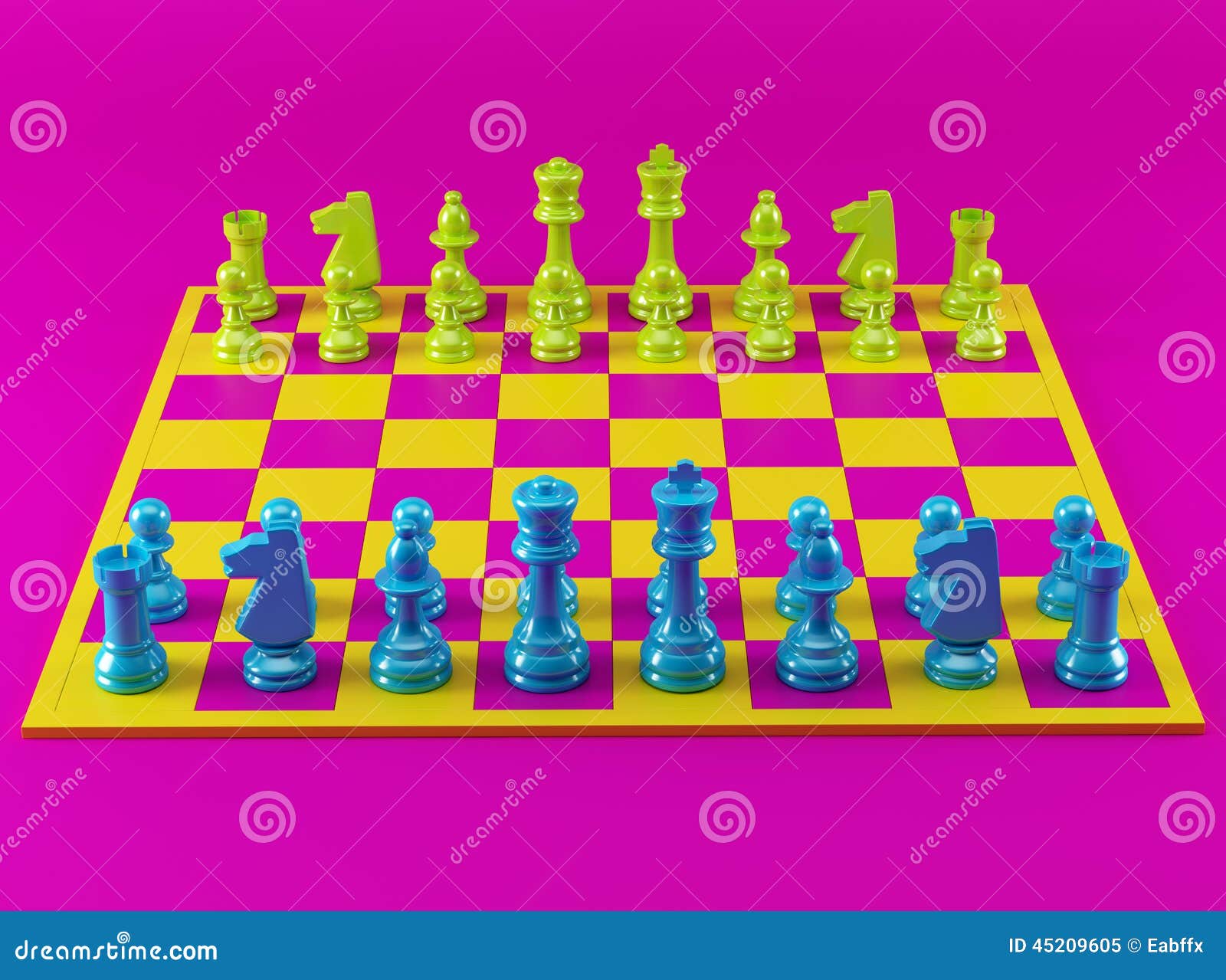 Colorful Chess Board stock illustration. Illustration of piece - 45209605