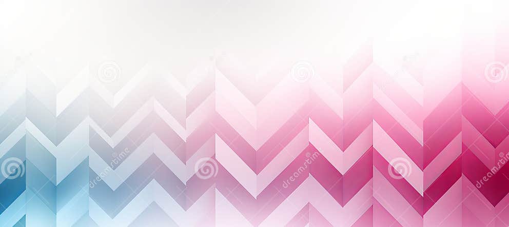 Colorful Chevron Pattern with Gradients in Shades of Blue and Pink on a ...