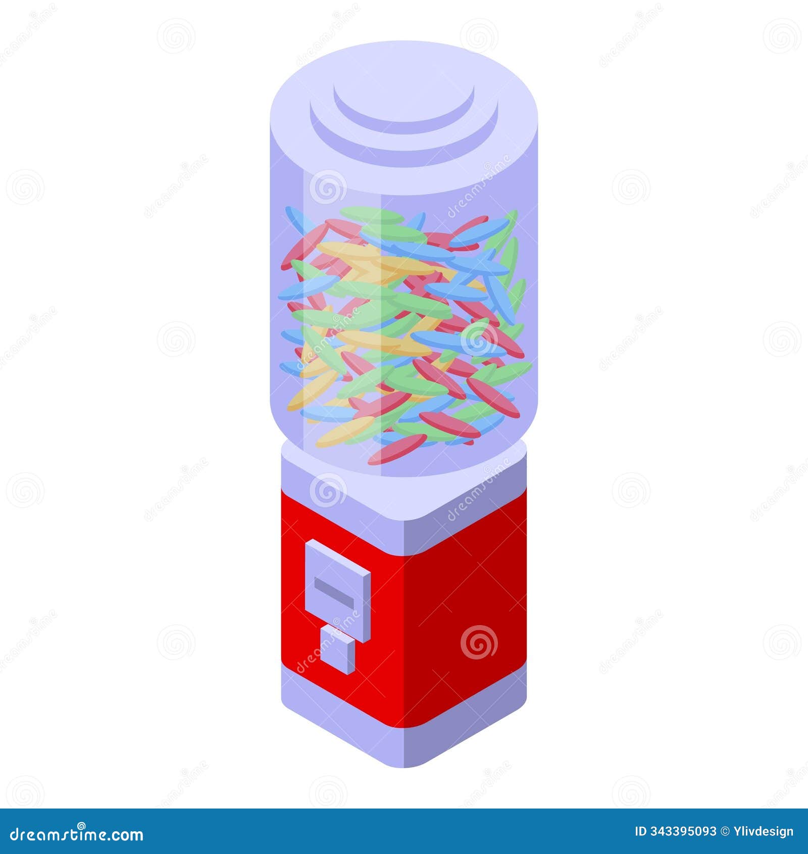 Colorful Chewing Gum Vending Machine Dispensing Candy Stock Vector ...
