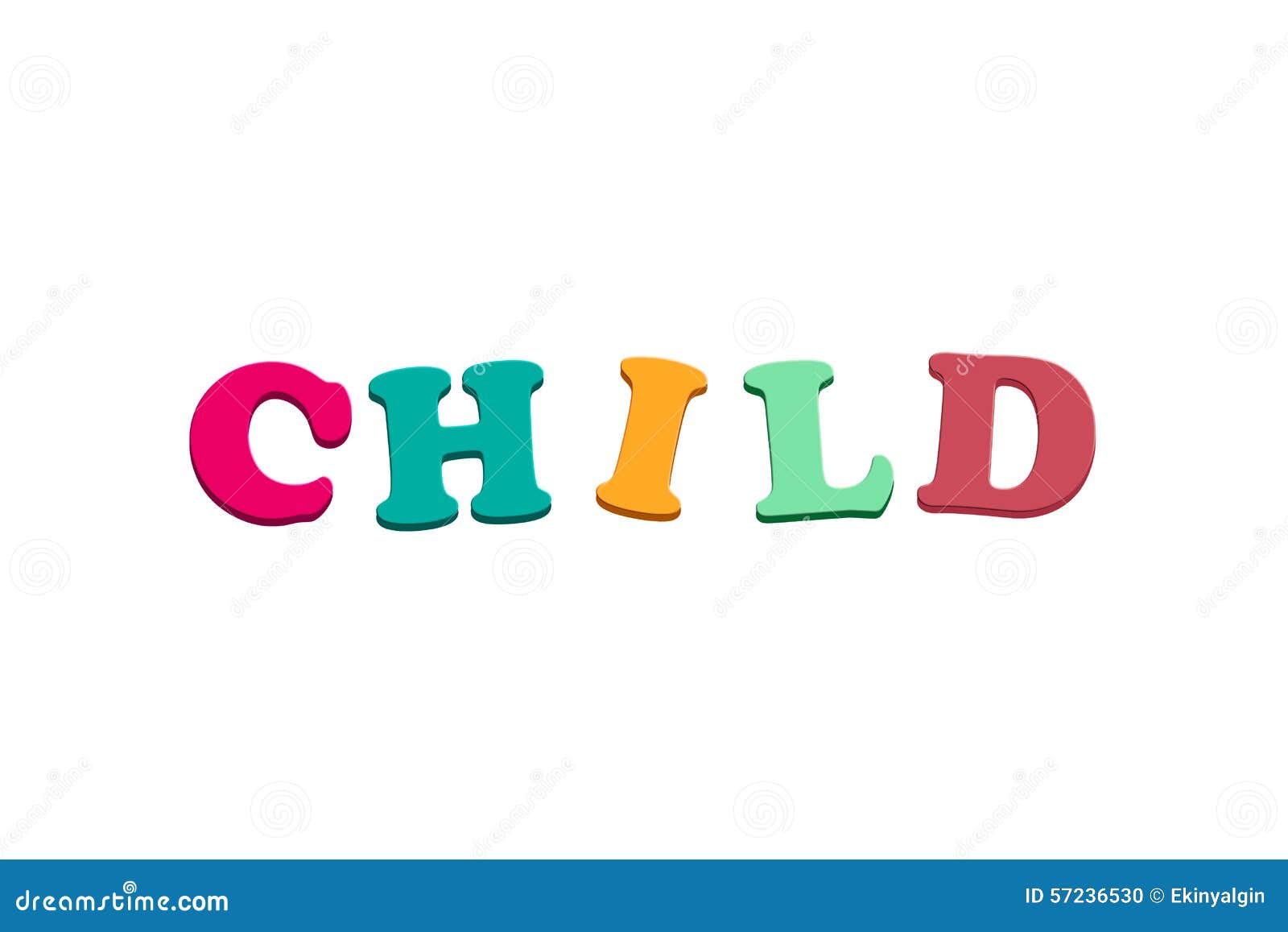 Colorful Child Letters stock photo. Image of letters - 57236530