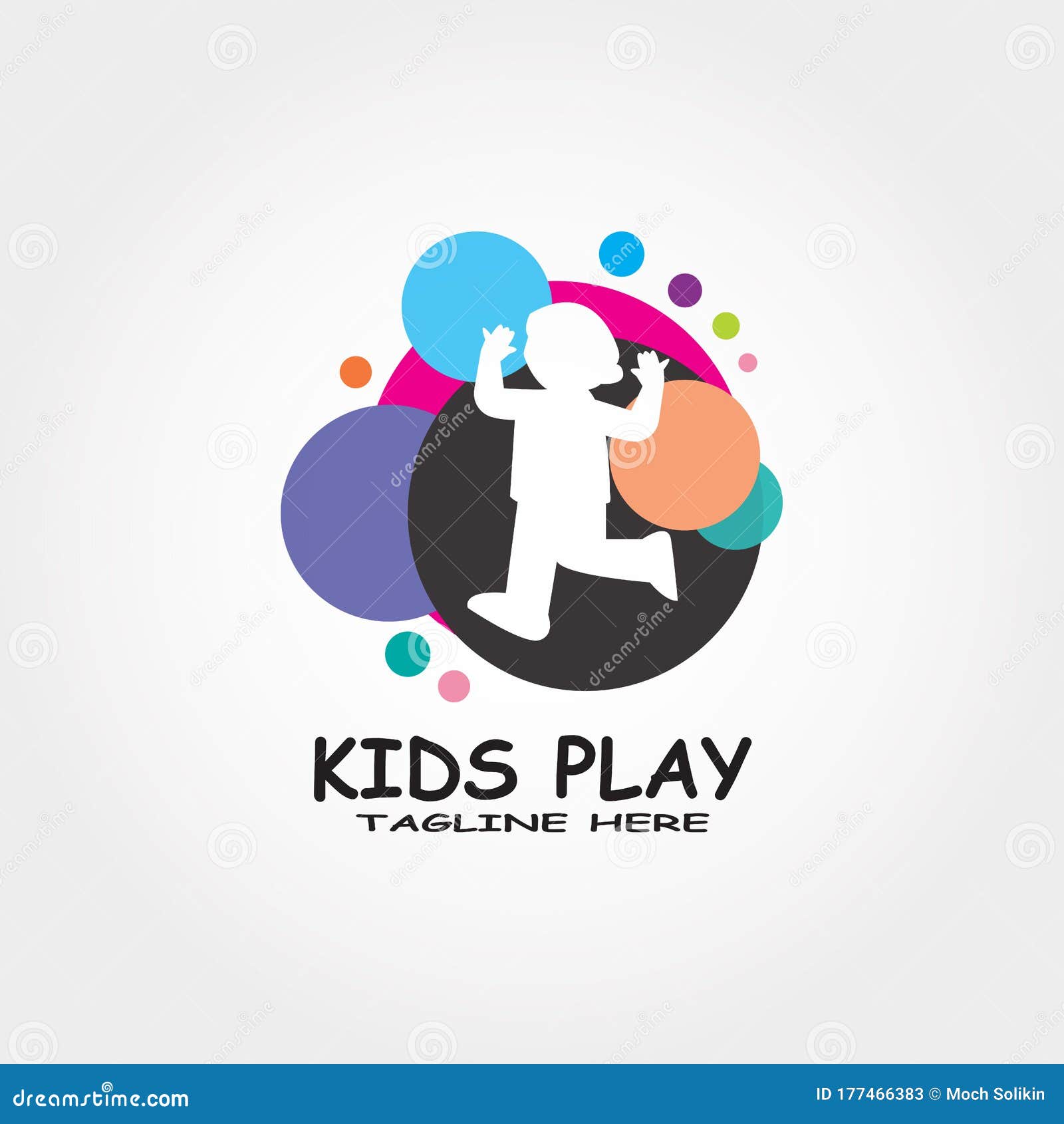 Colorful Child Play Logo Design -vector Stock Vector - Illustration of ...
