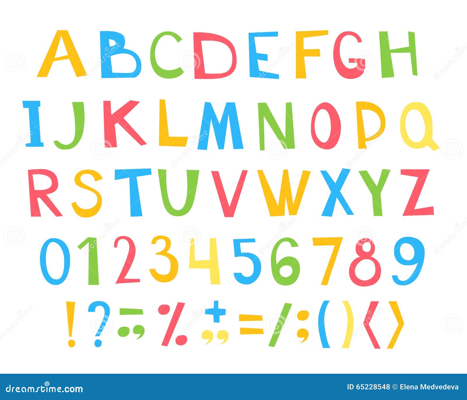 Colorful Children ABC for Your Design Stock Vector - Illustration of ...